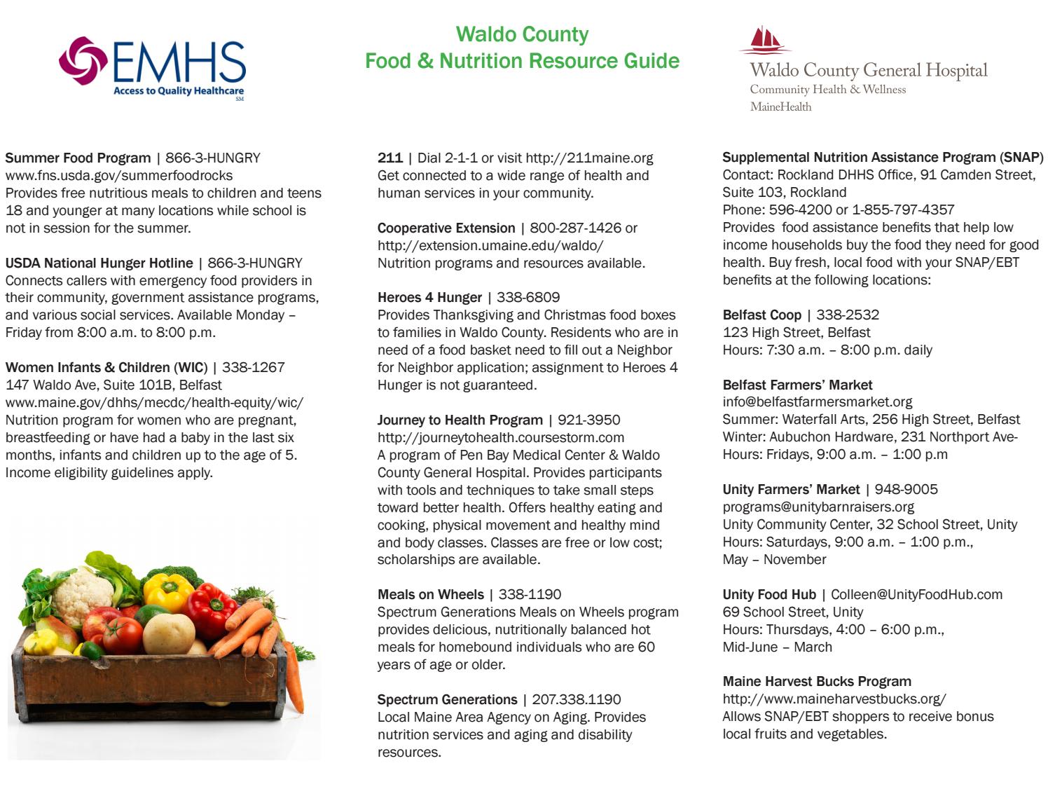 Food and Nutrition Resource Guide by Pen Bay Medical Center - Issuu