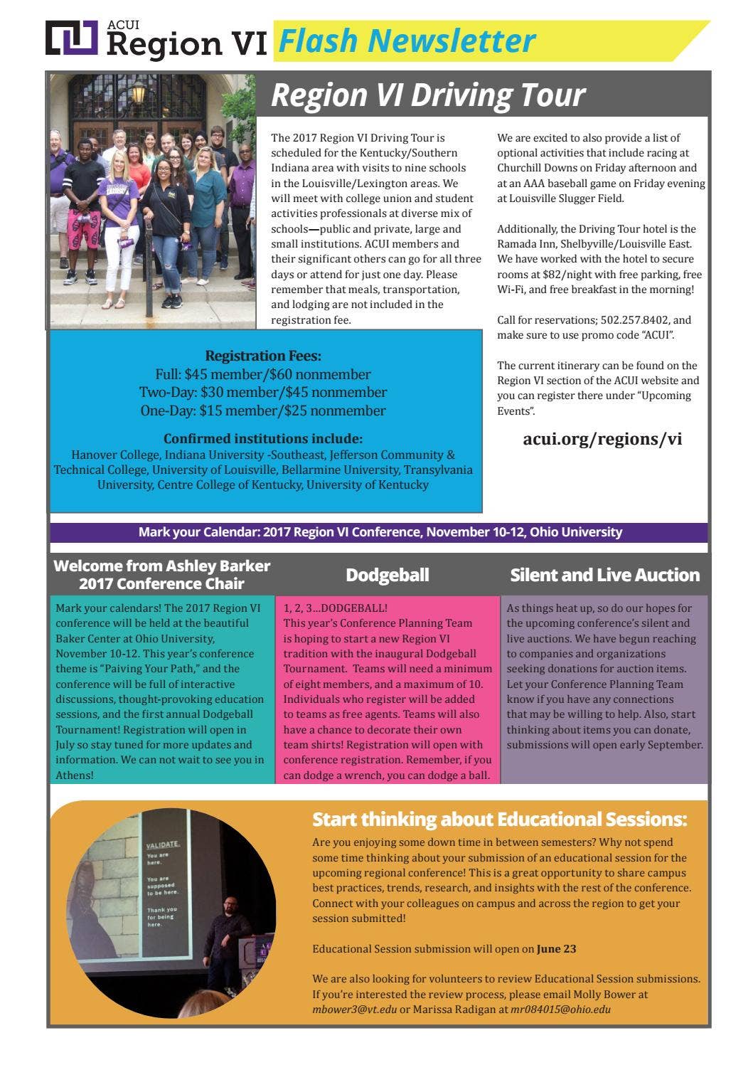 Region VI 2017 Summer News Flash by ACUI Region VI - Issuu