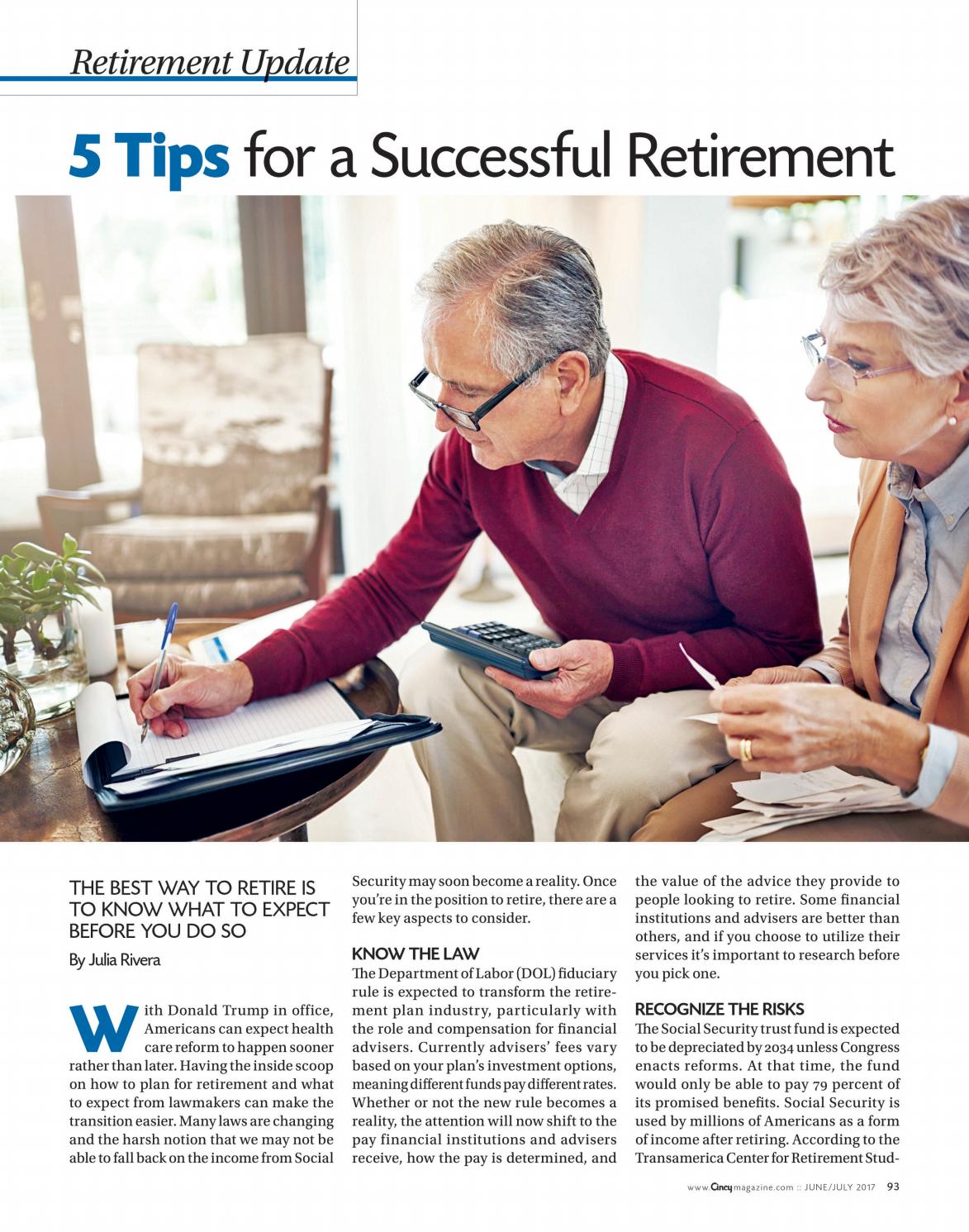 5 Tips for a Successful Retirement by Cincy Magazine - Issuu