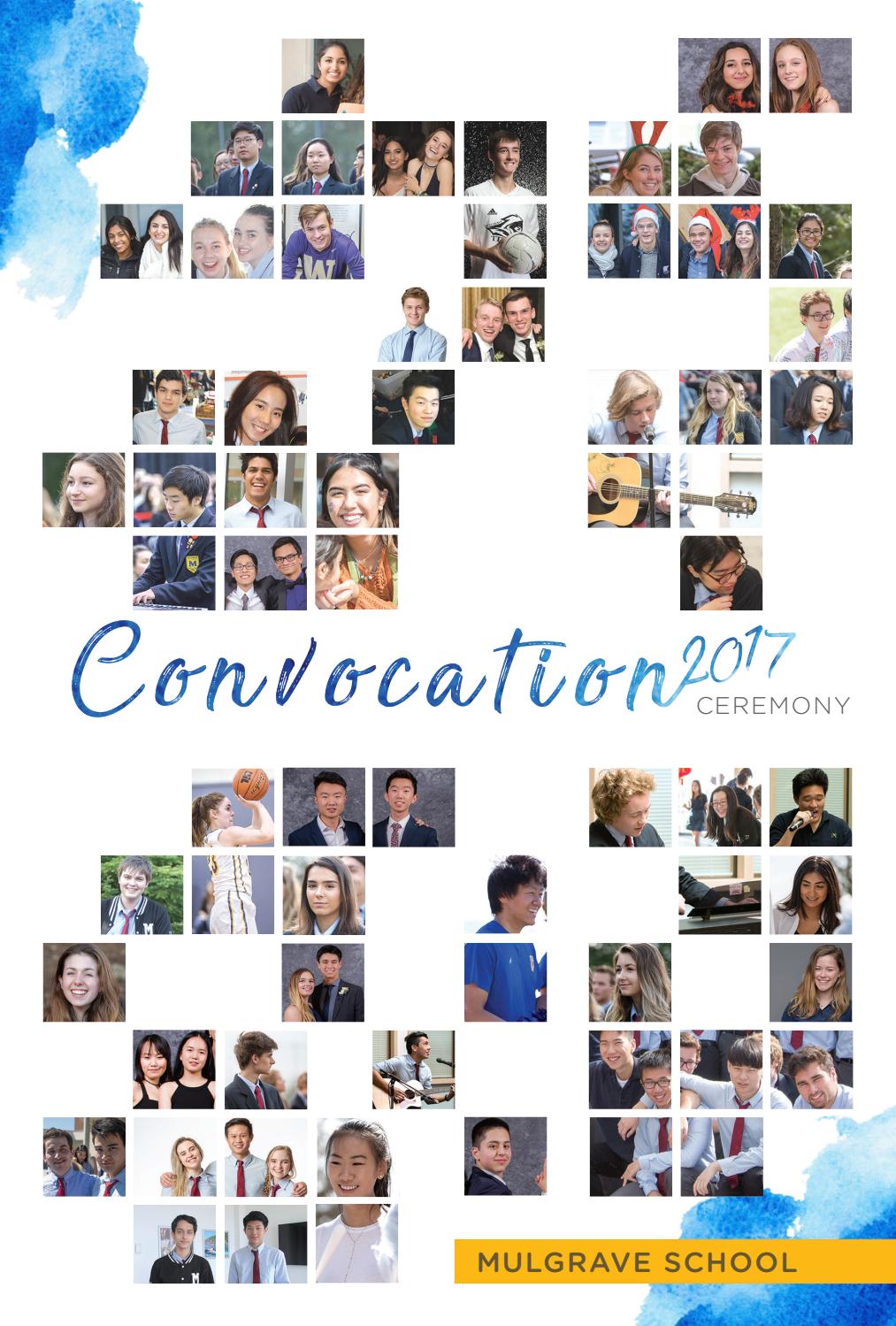 Convocation Booklet 2017 by Mulgrave School - Issuu