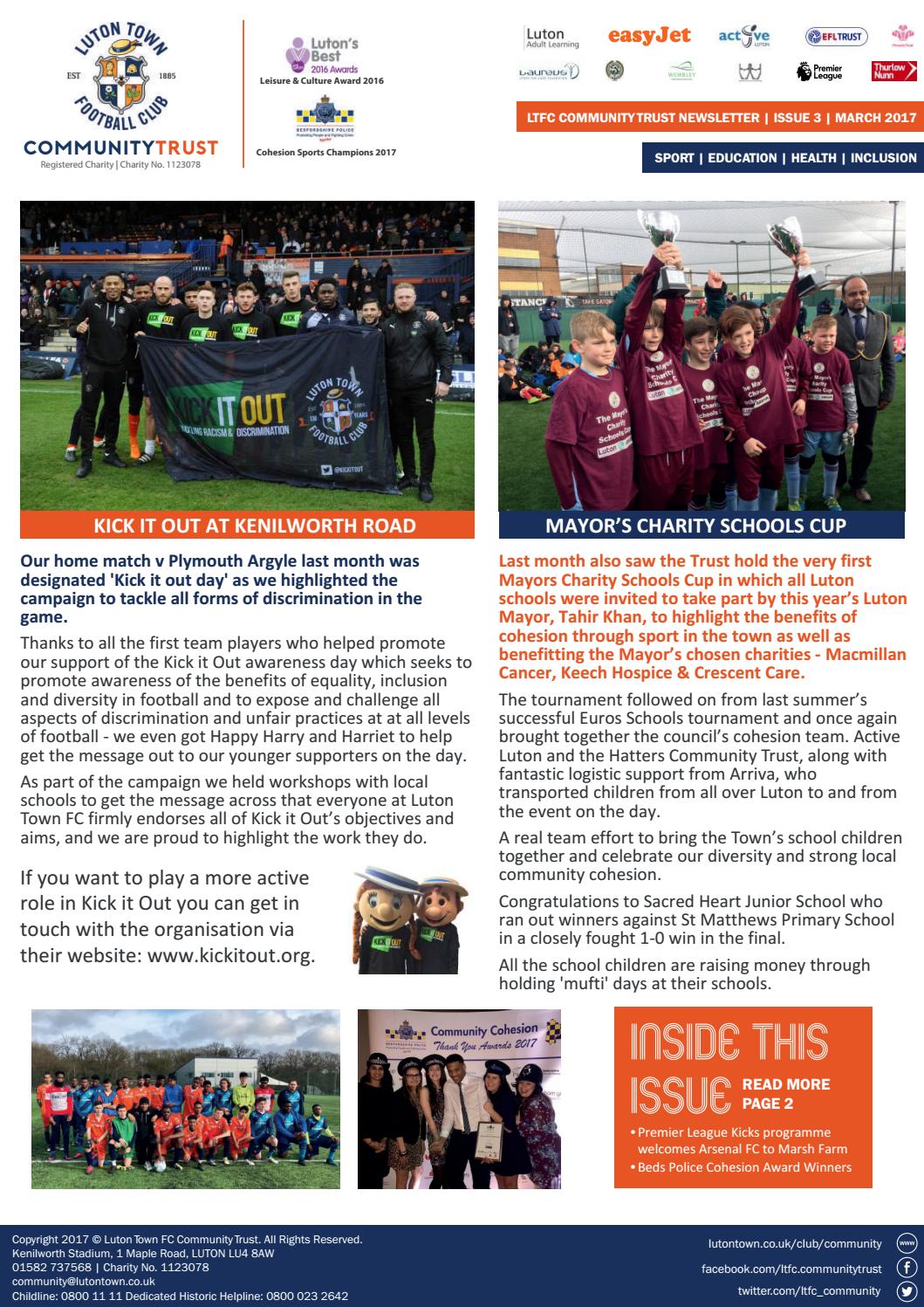 Luton Town Community Trust Newsletter Issue 3 by Luton Town FC - Issuu