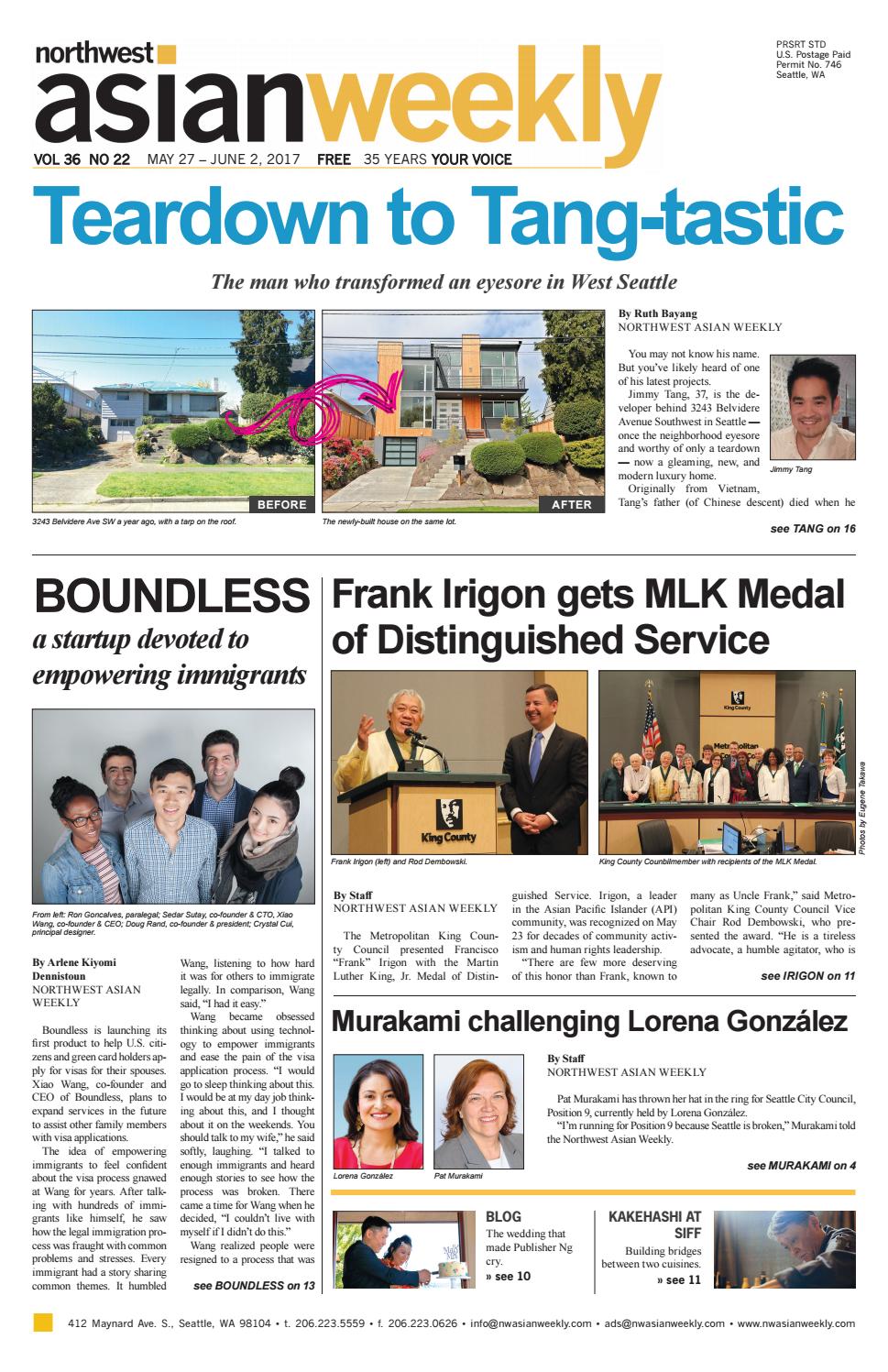 VOL 36 NO 22 | MAY 27 – JUNE 2, 2017 by Northwest Asian Weekly - Issuu