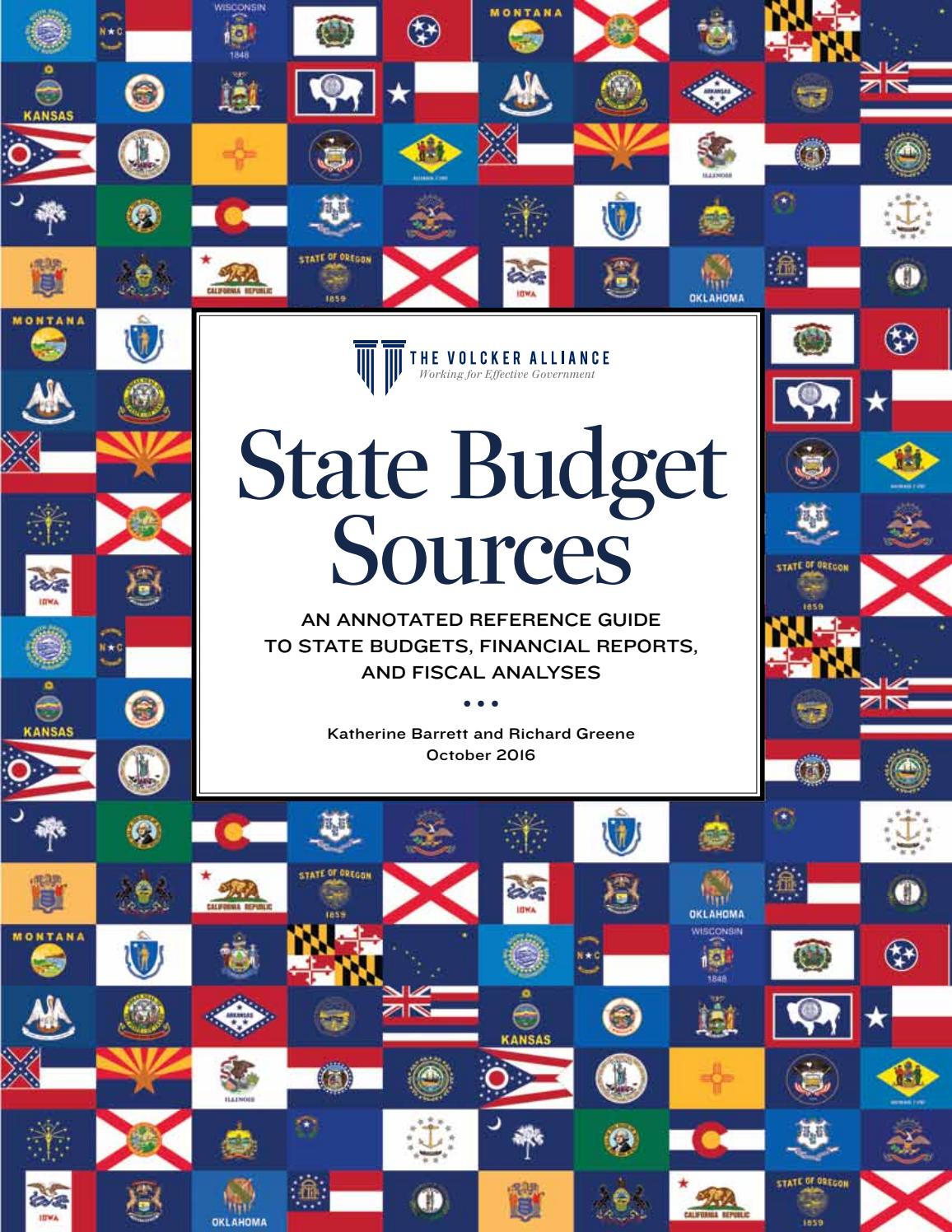 State Budget Sources: An Annotated Reference Guide by VolckerAlliance ...