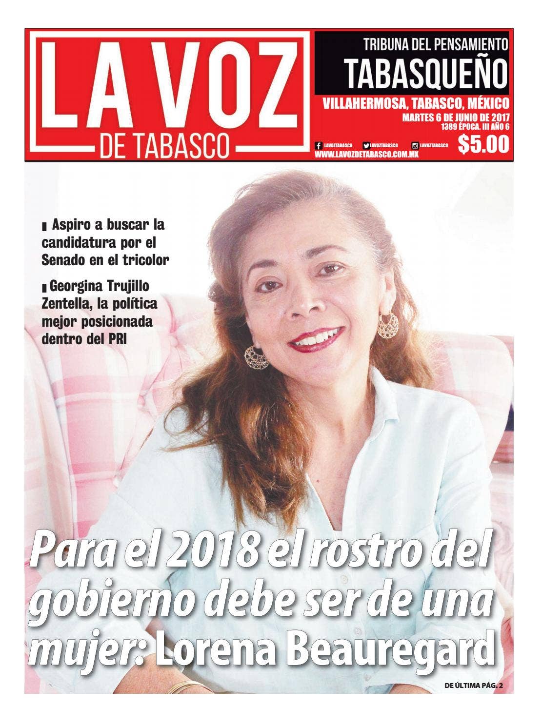 La Voz de Tabasco. Martes 6 de junio de 2017 by Grupo Rumbo Nuevo - Issuu