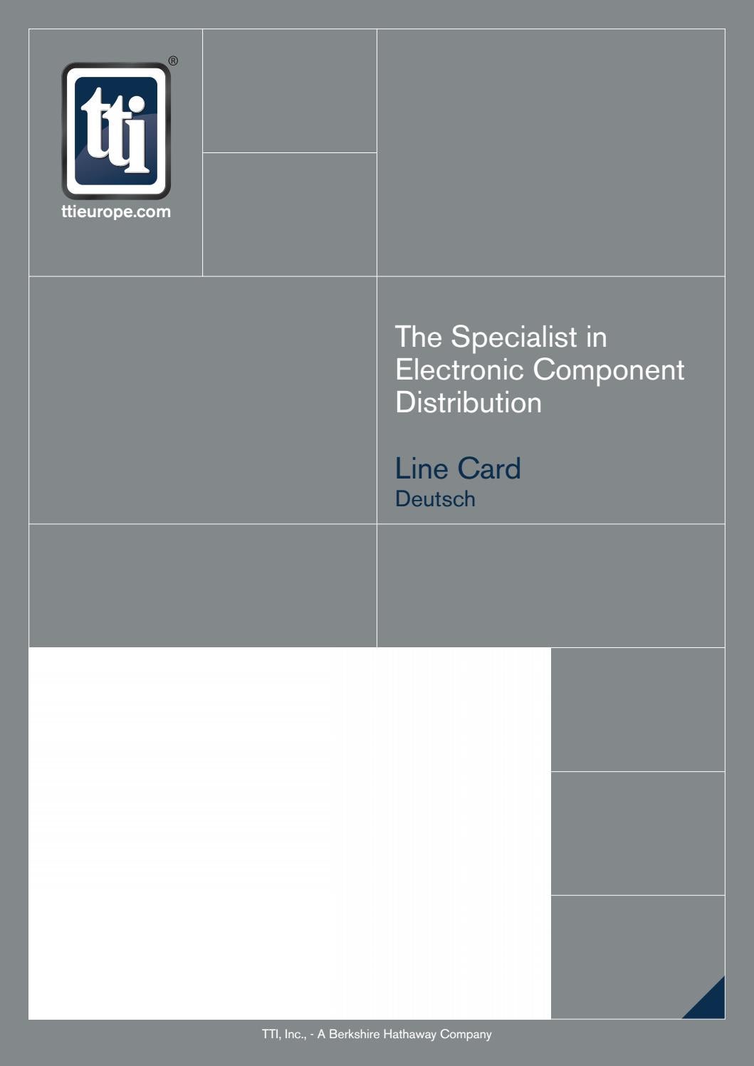 TTI EMEA Line Card - German by TTI, Inc. - Issuu