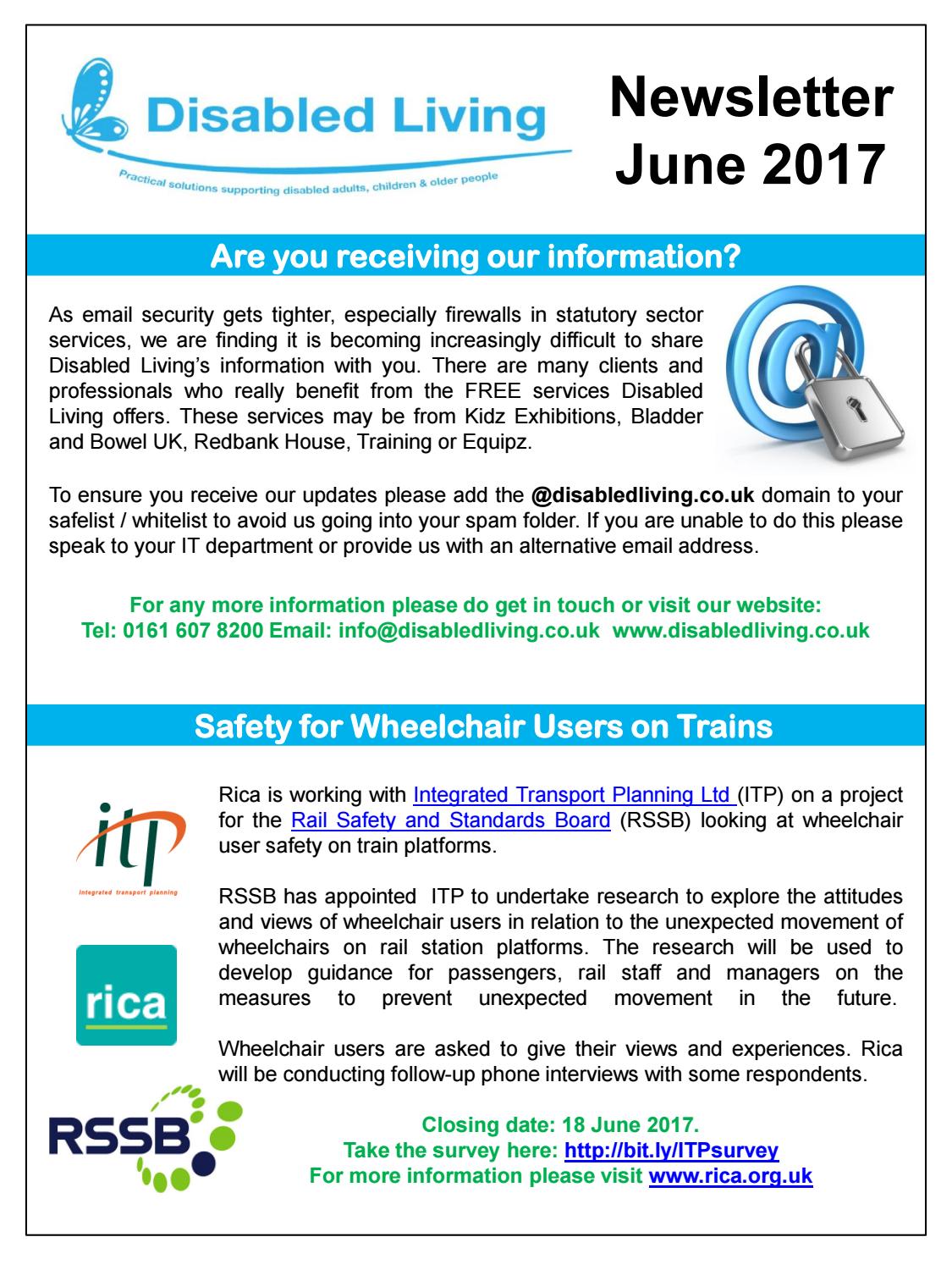 Disabled Living Newsletter June 2017 by Disabled Living - Issuu