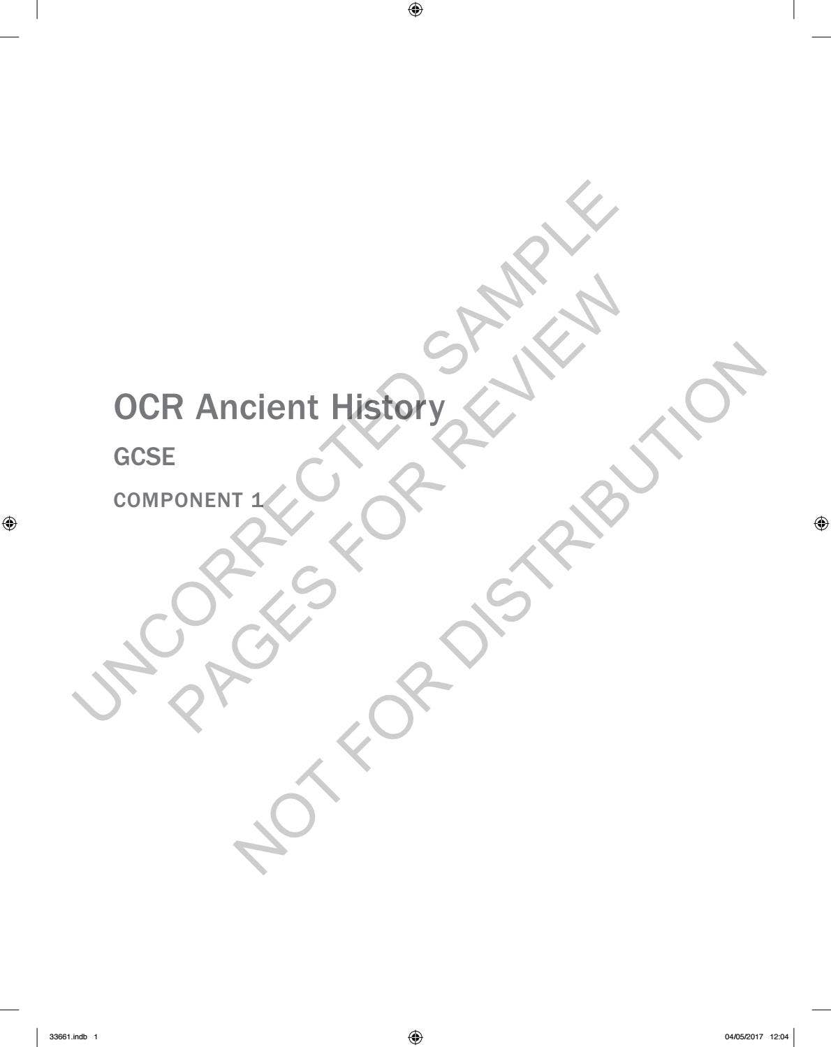 OCR Ancient History GCSE Component 1 by Bloomsbury Publishing - Issuu