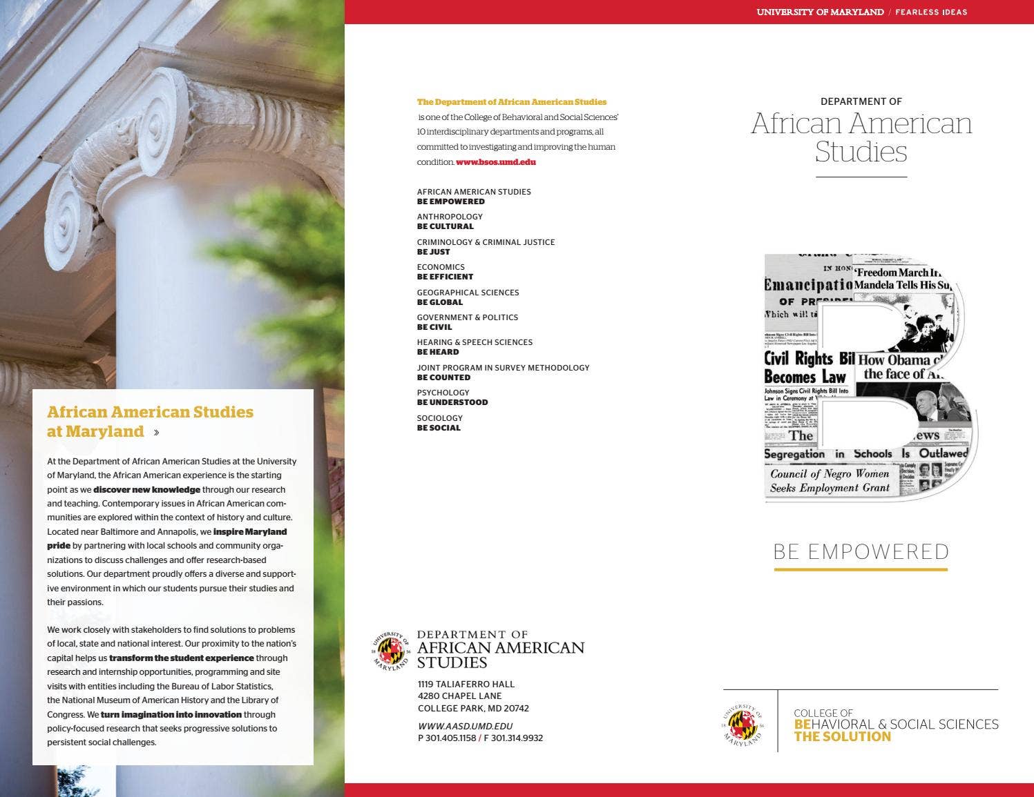 AASD Brochure by College of Behavioral & Social Sciences - Issuu
