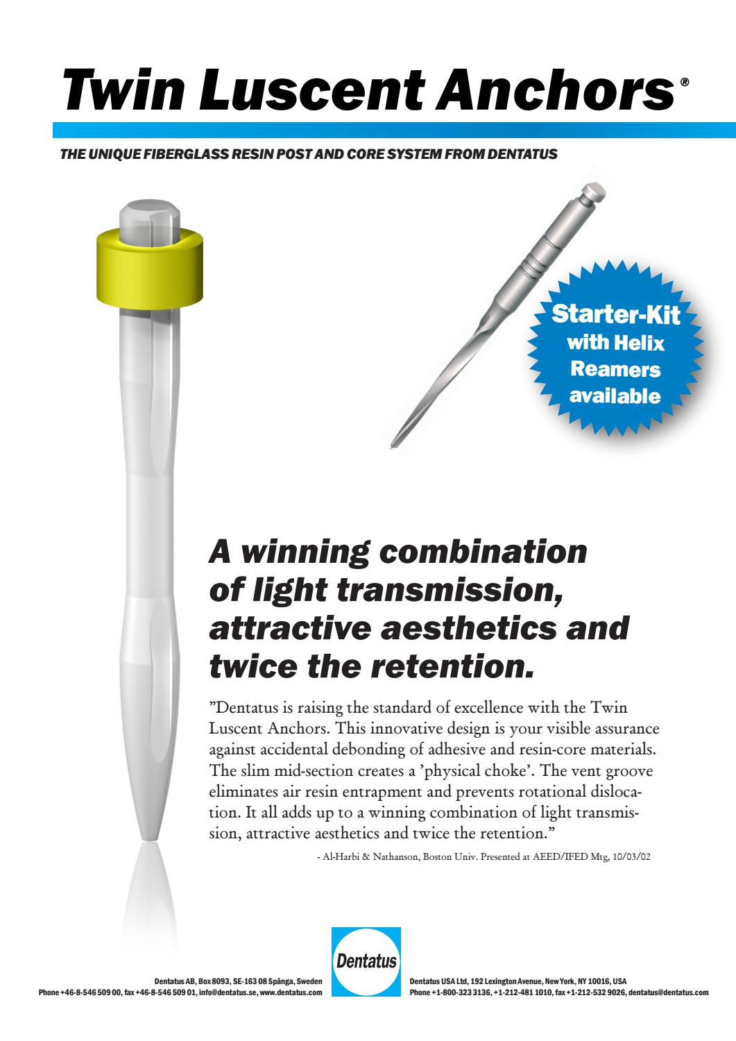 Twin luscent leaflet ejutfall by Dentatus USA Ltd - Issuu