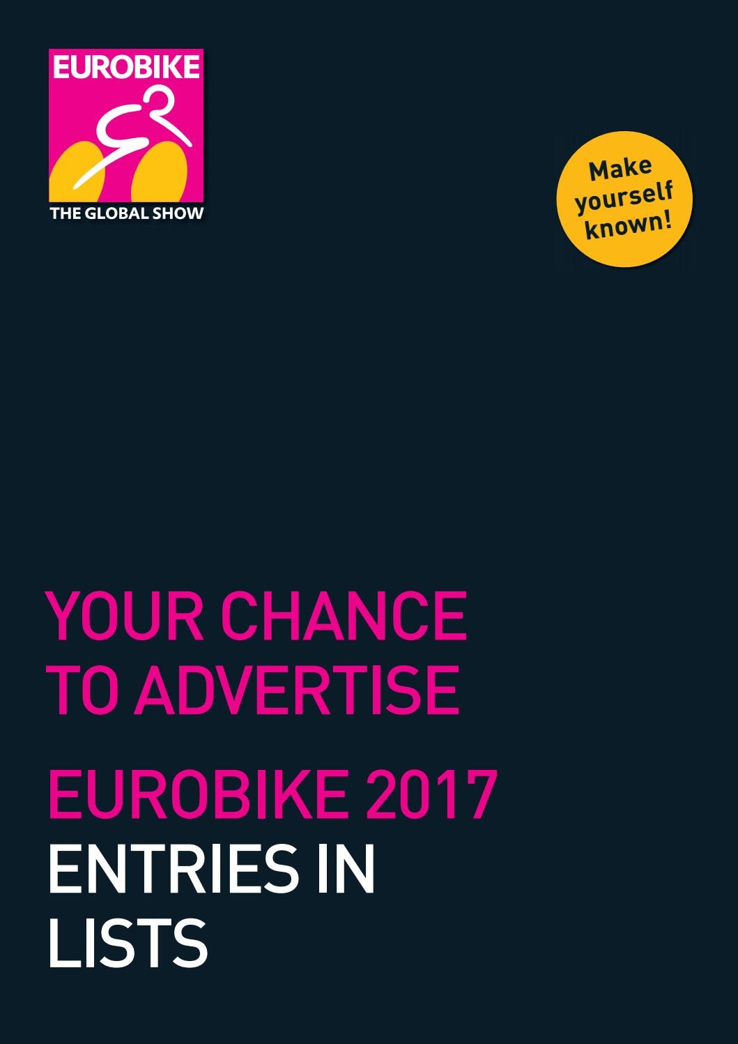 EUROBIKE 2017 | Entries in lists by Messe Friedrichshafen - Issuu