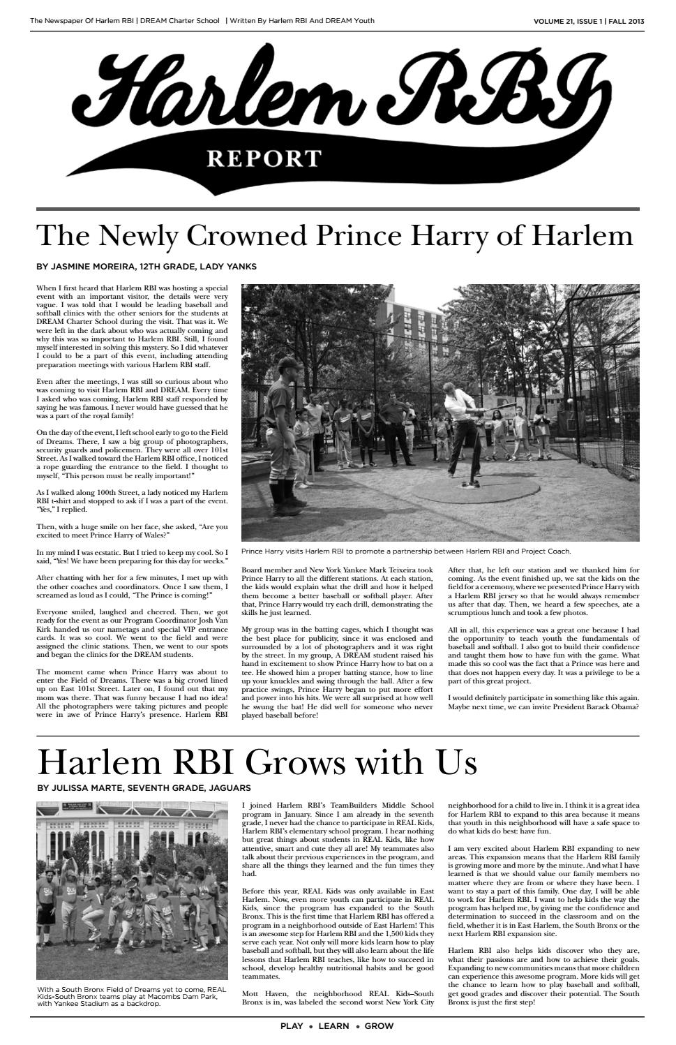 DREAM Newspaper Fall 2013 by DREAM - Issuu