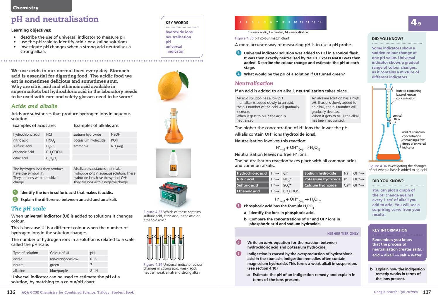 AQA GCSE (9-1) Chemistry for Combined Science Trilogy Student Book Look ...