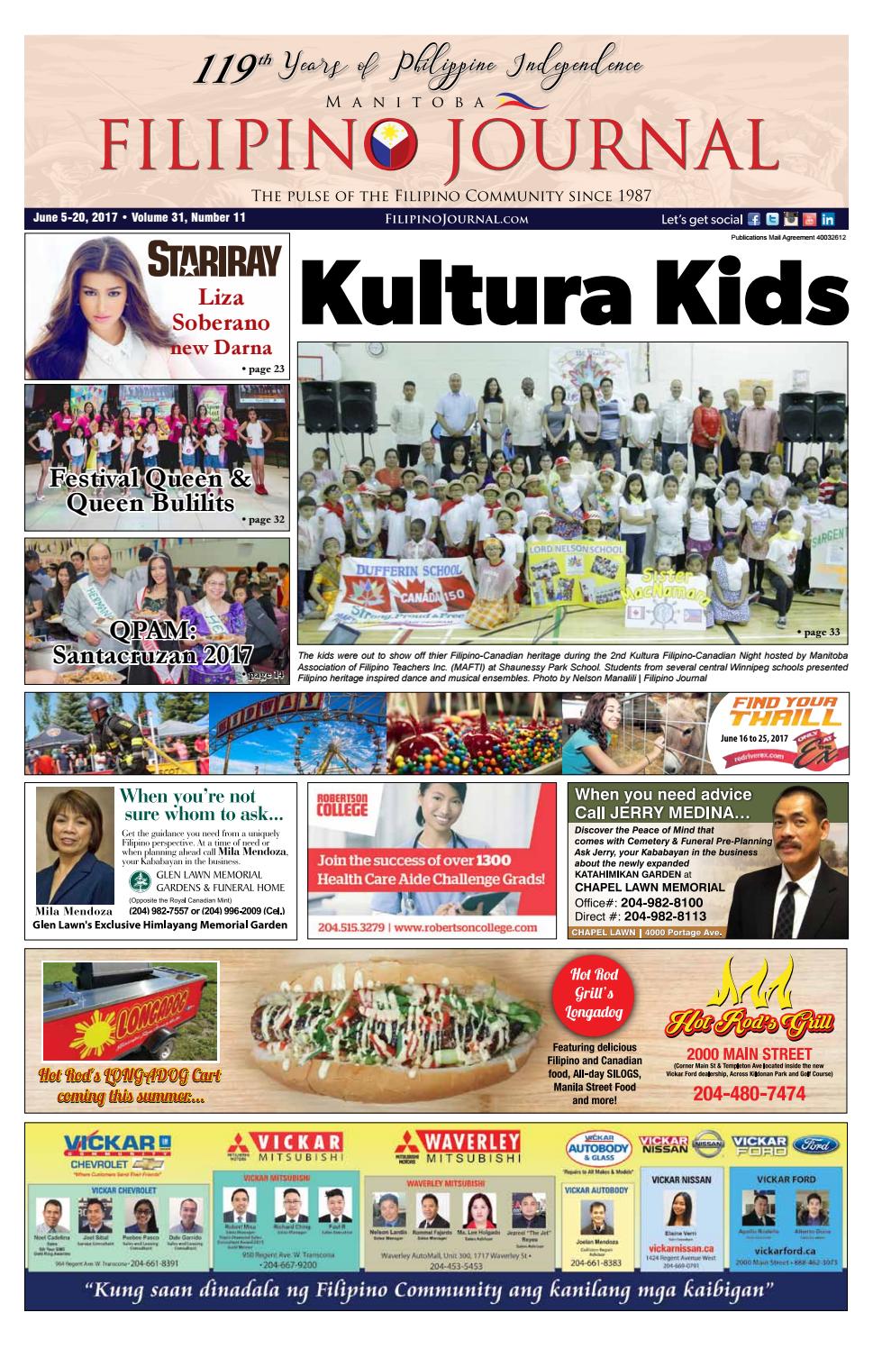 Filipino Journal Manitoba Edition June 05 - 20, 2017 by Filipino ...