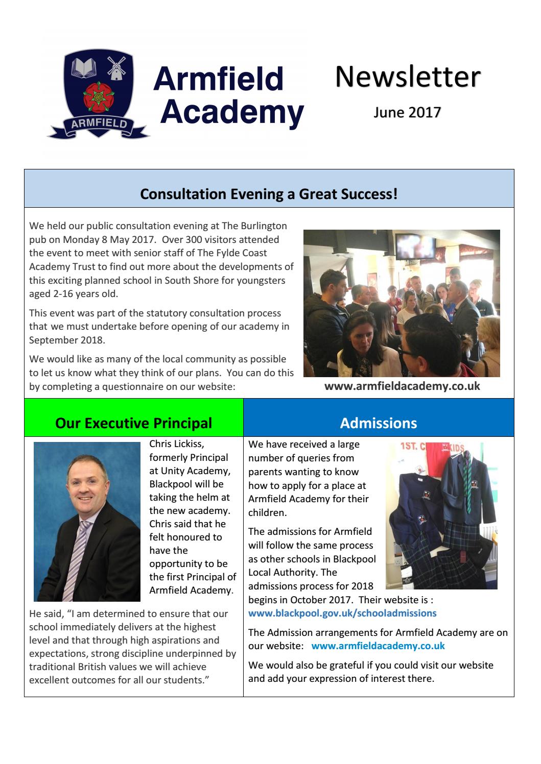 Armfield Academy Newsletter Final June 2017 by Schudio - Issuu