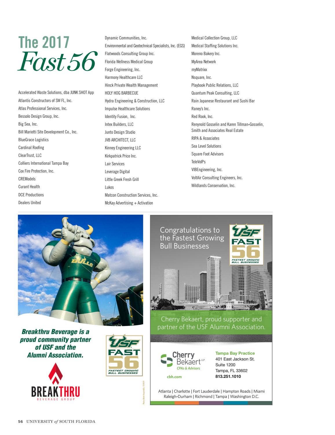 USF Magazine Summer 2017 by USF magazine - Issuu