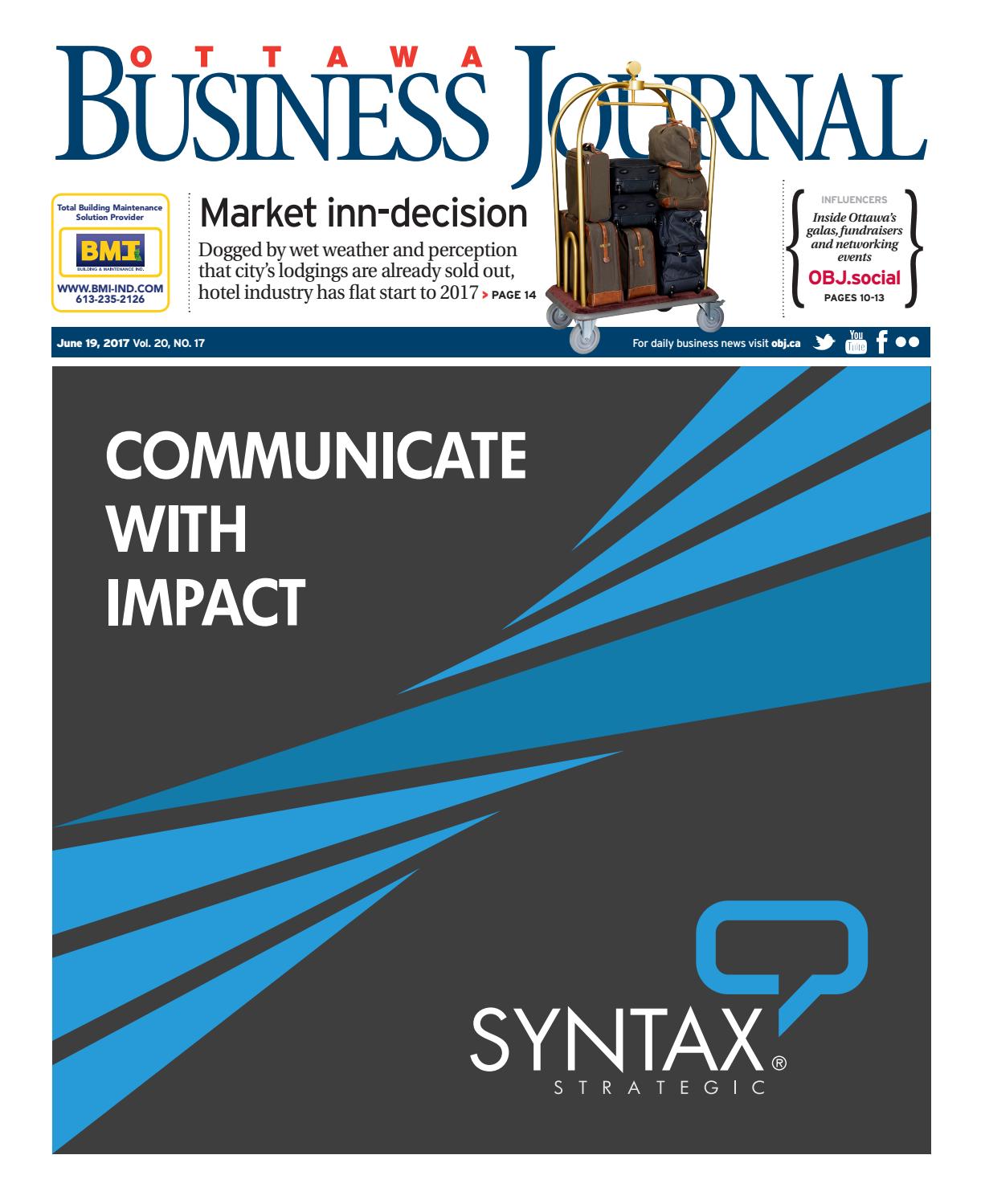 Ottawa Business Journal June 19, 2017 by Great River Media inc. - Issuu