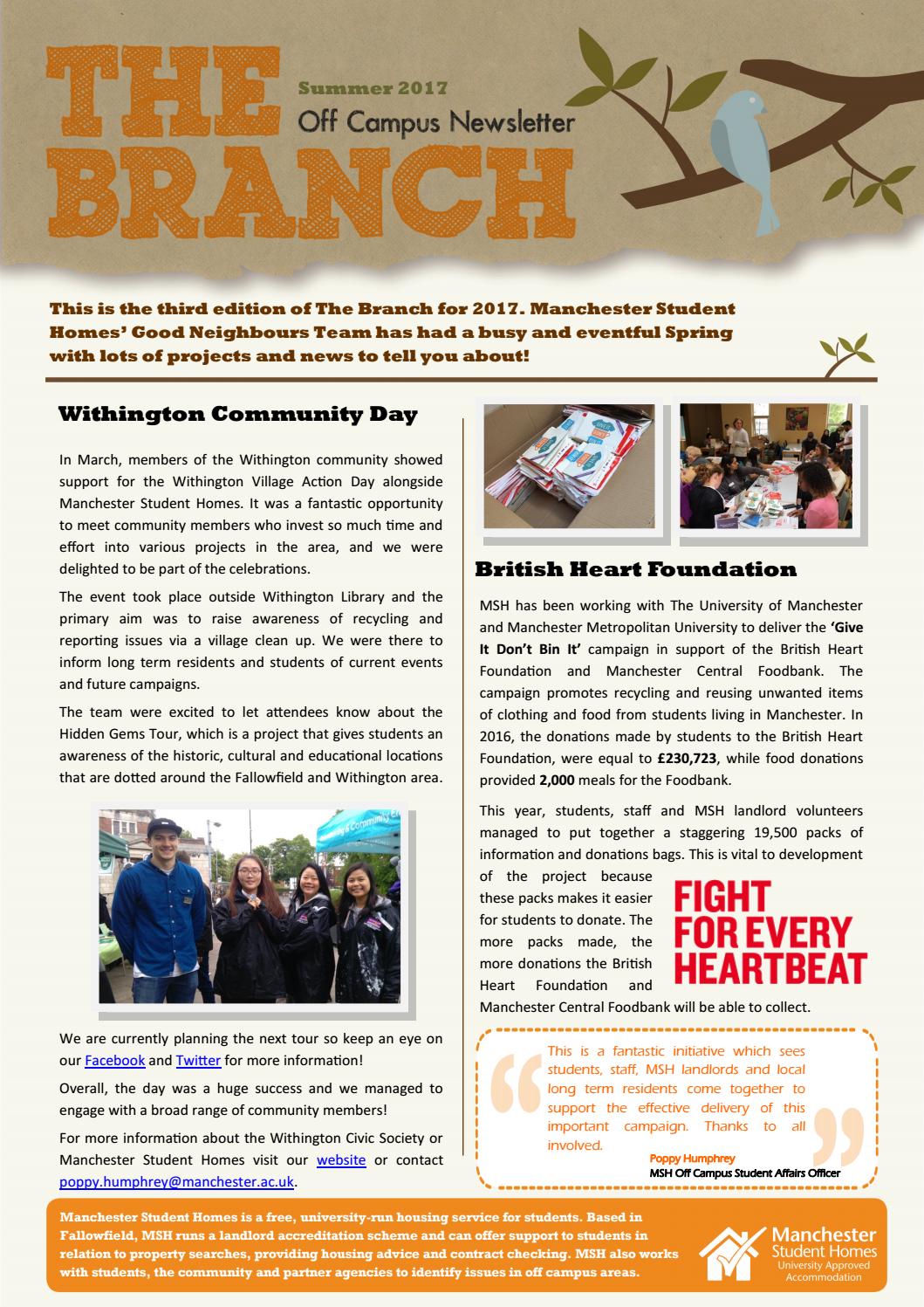 The Branch June 2017 by Manchester Student Homes - Issuu