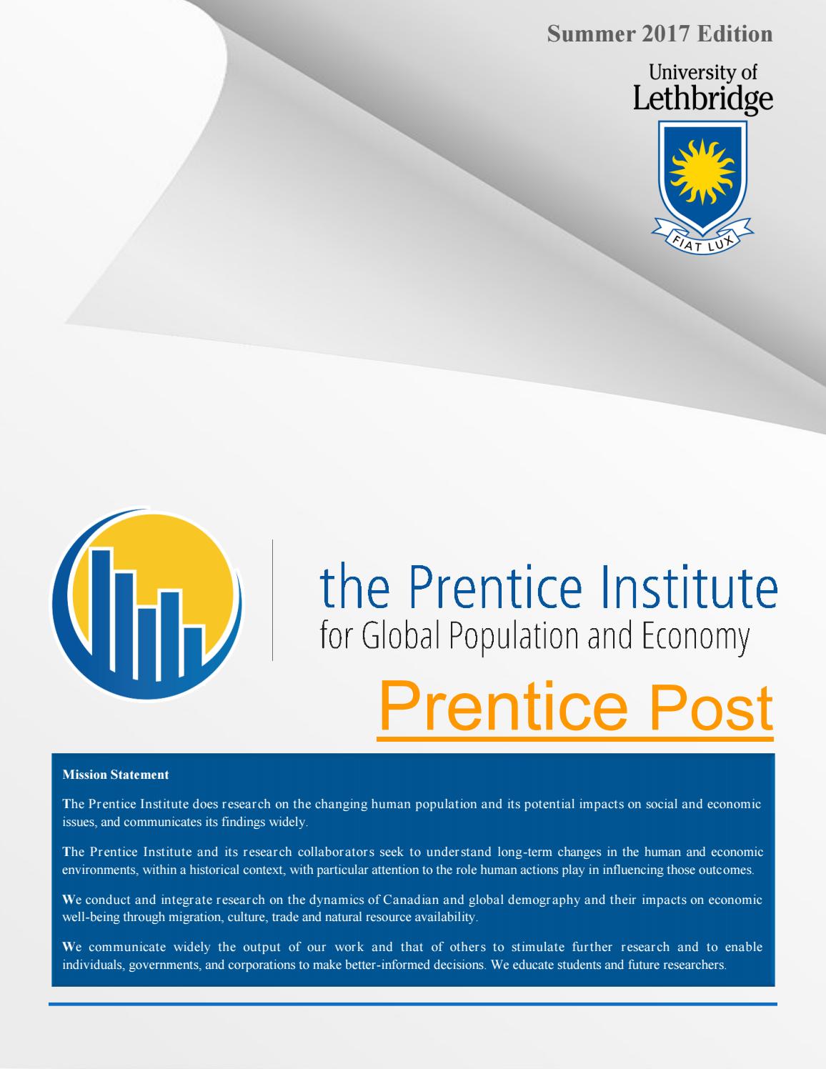 Prentice Post Summer 2017 Edition by Prentice Institute - Issuu