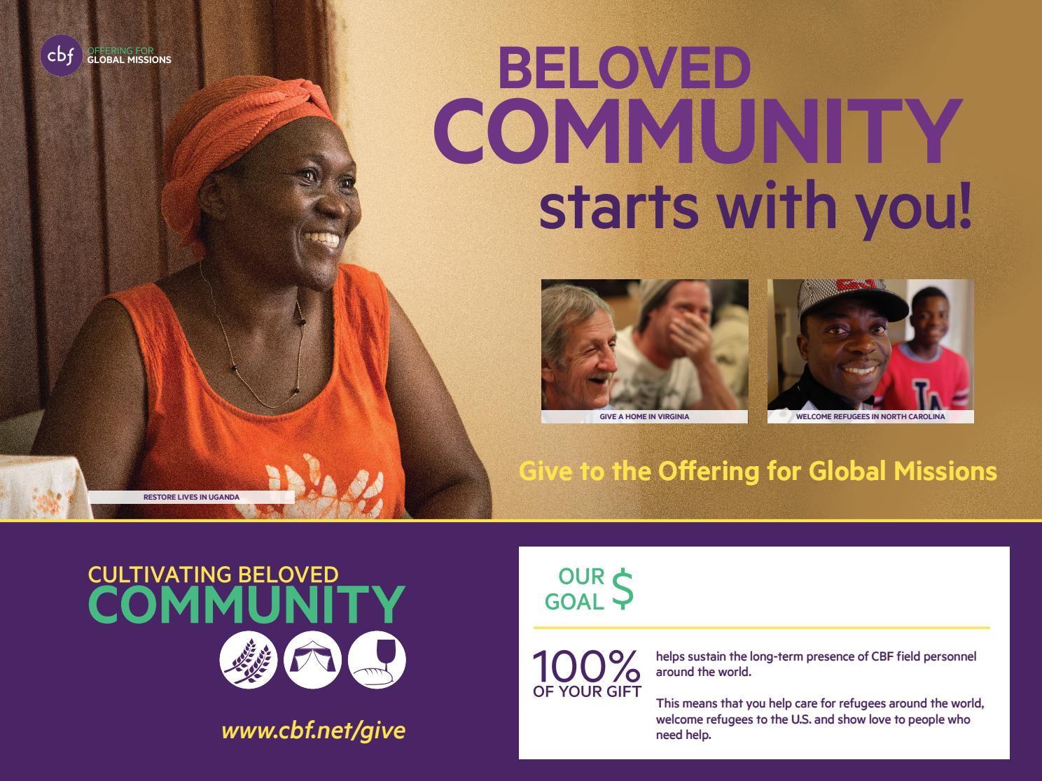 CBF Offering for Global Missions Poster 2017-18 by Cooperative Baptist ...