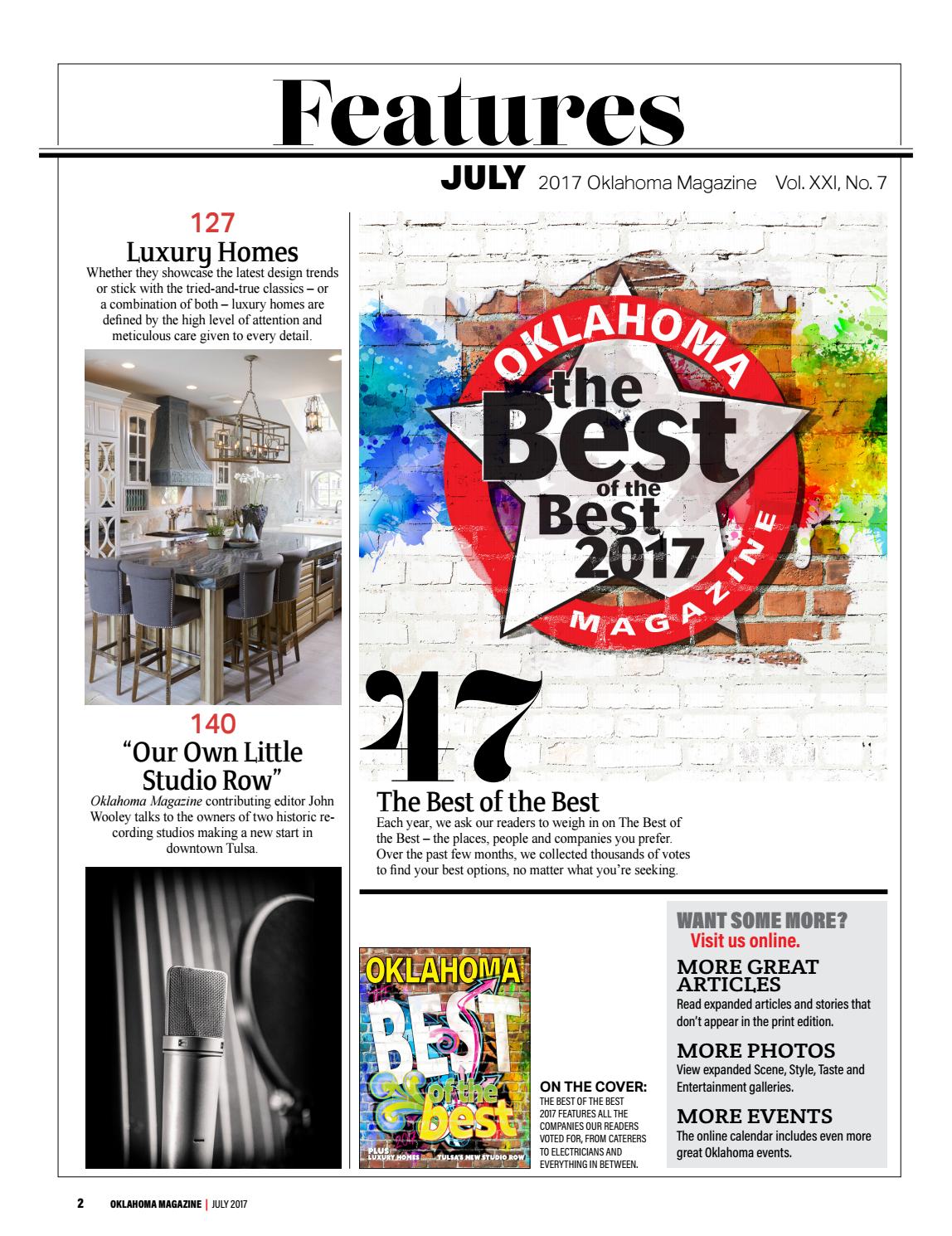 Oklahoma Magazine July 2017 by Oklahoma Magazine - Issuu