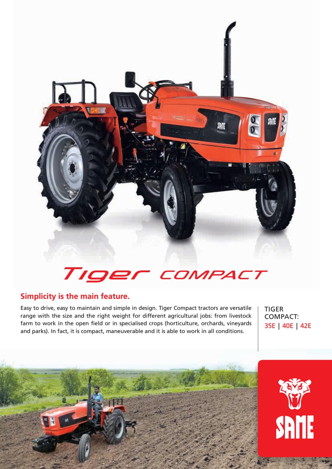 SAME Tiger Compact_Leaflet_English by SAME - Tractors - Issuu