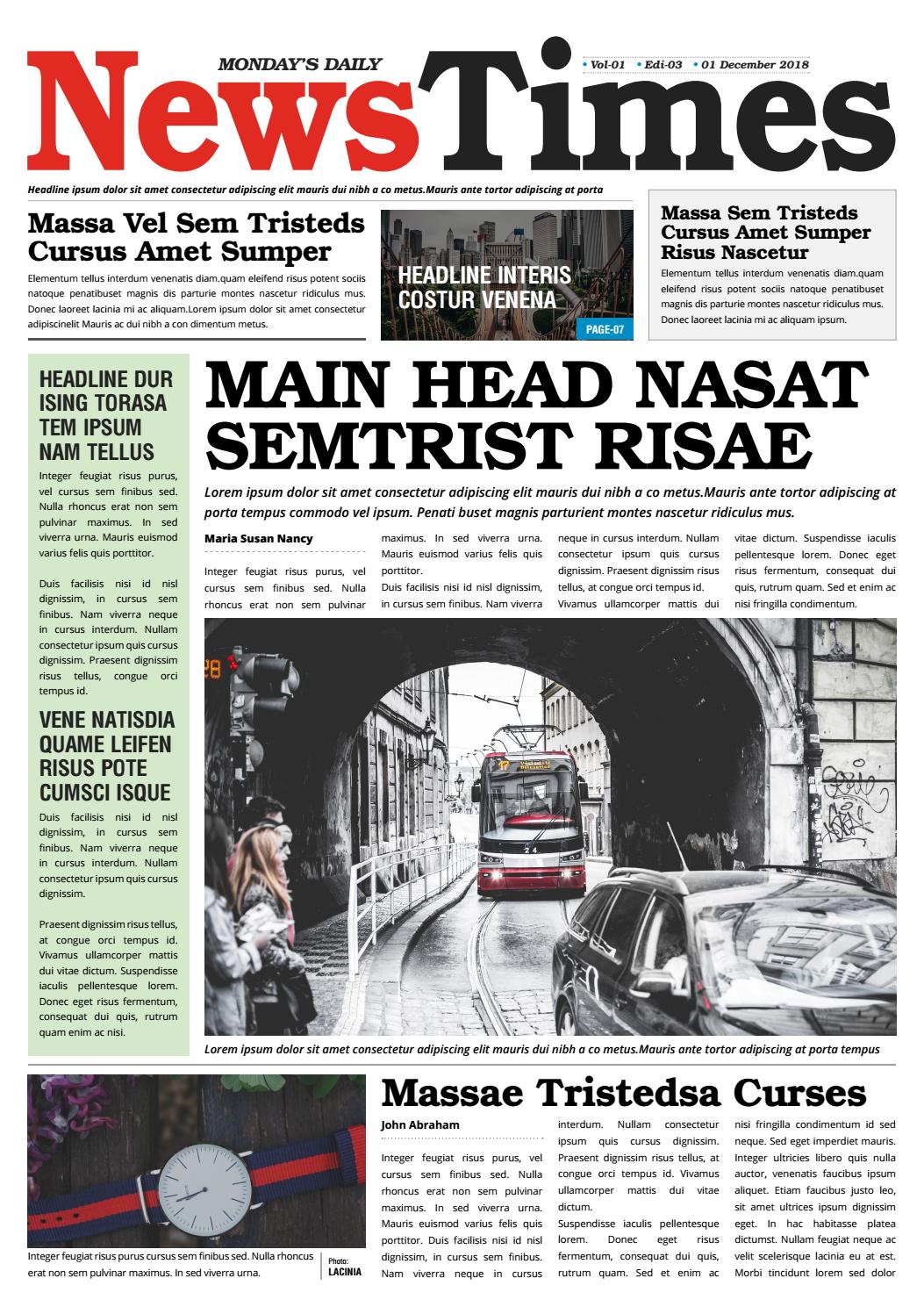 Newspaper Design by Jabin Hossain - Issuu