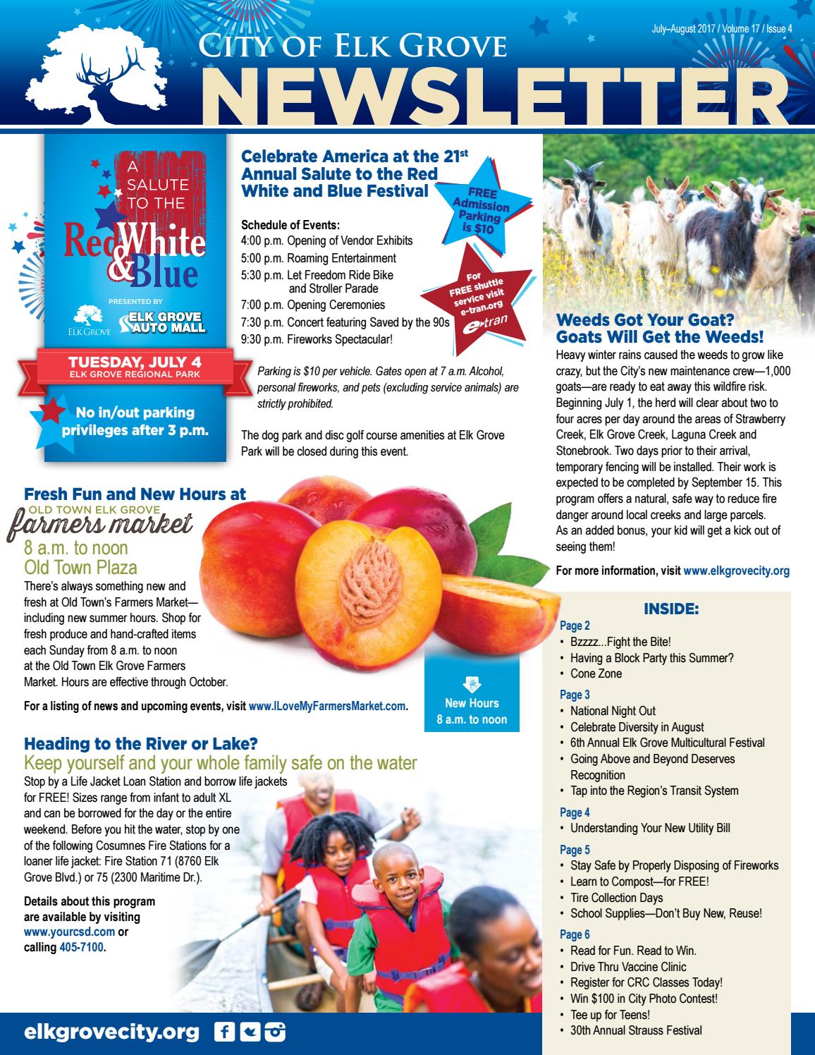 July/August Newsletter 2017 by City of Elk Grove - Issuu