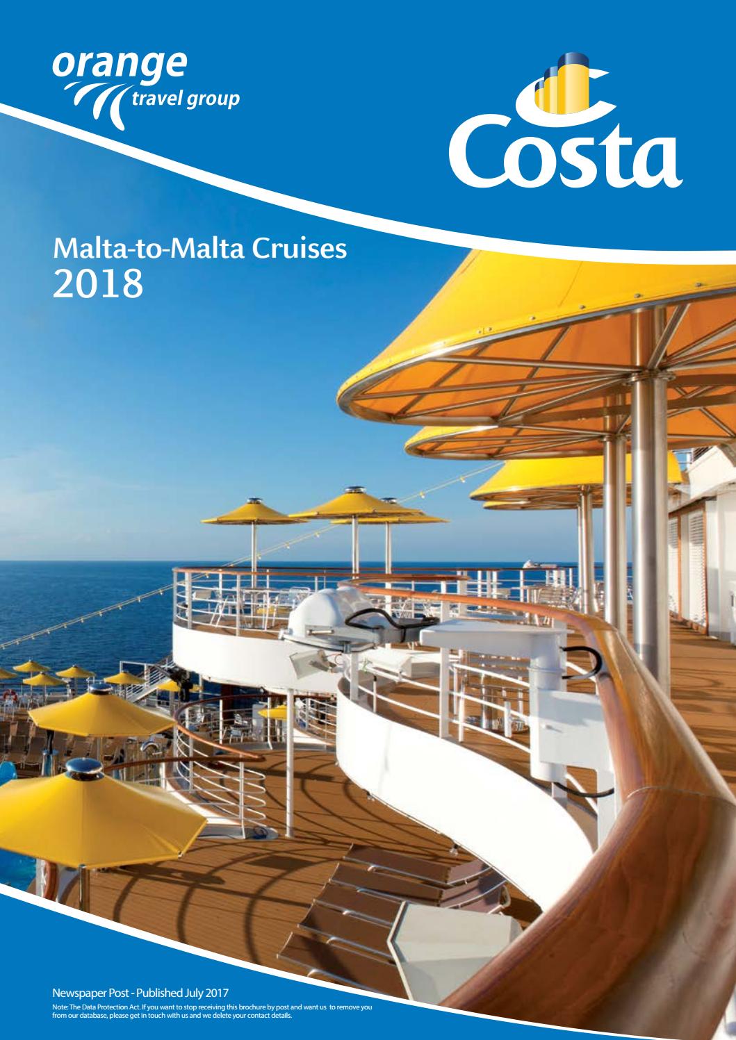 Costa (Malta to Malta Cruises) 2018 by Orange Travel Group - Issuu