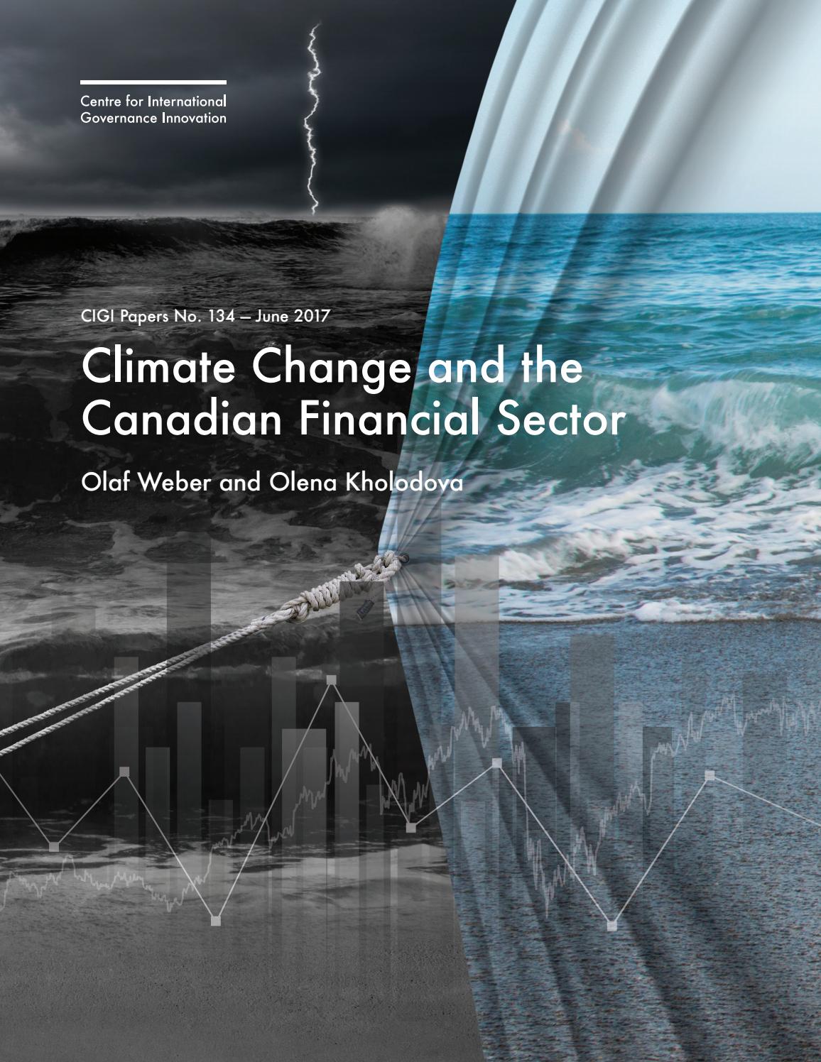 Climate Change and the Canadian Financial Sector by Centre for ...
