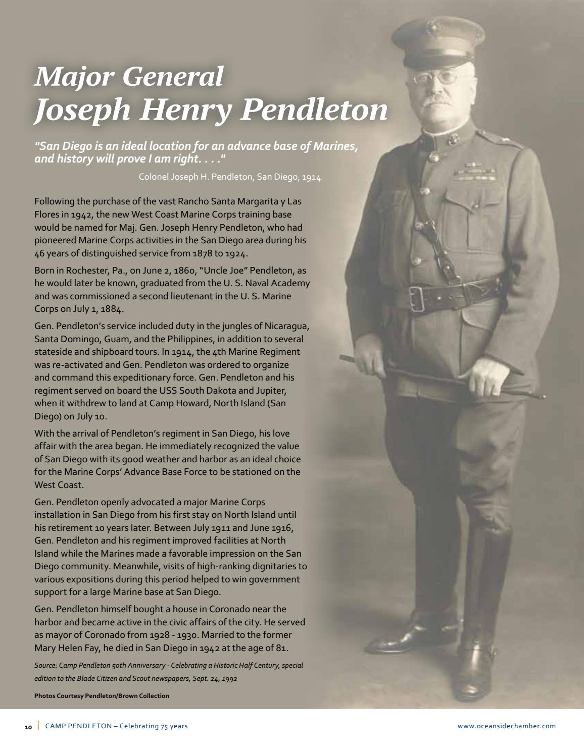 CAMP PENDLETON MARINE CORPS BASE, 75TH ANNIVERSARY, MILITARY MAGAZINE ...