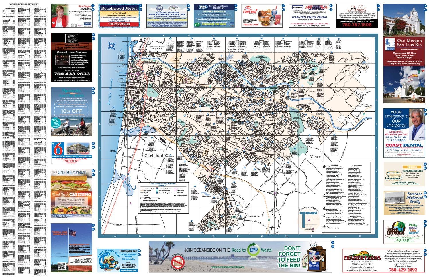 CITY OF OCEANSIDE FULL SIZE STREET VIEW MAP 2015-2017 by Oceanside ...