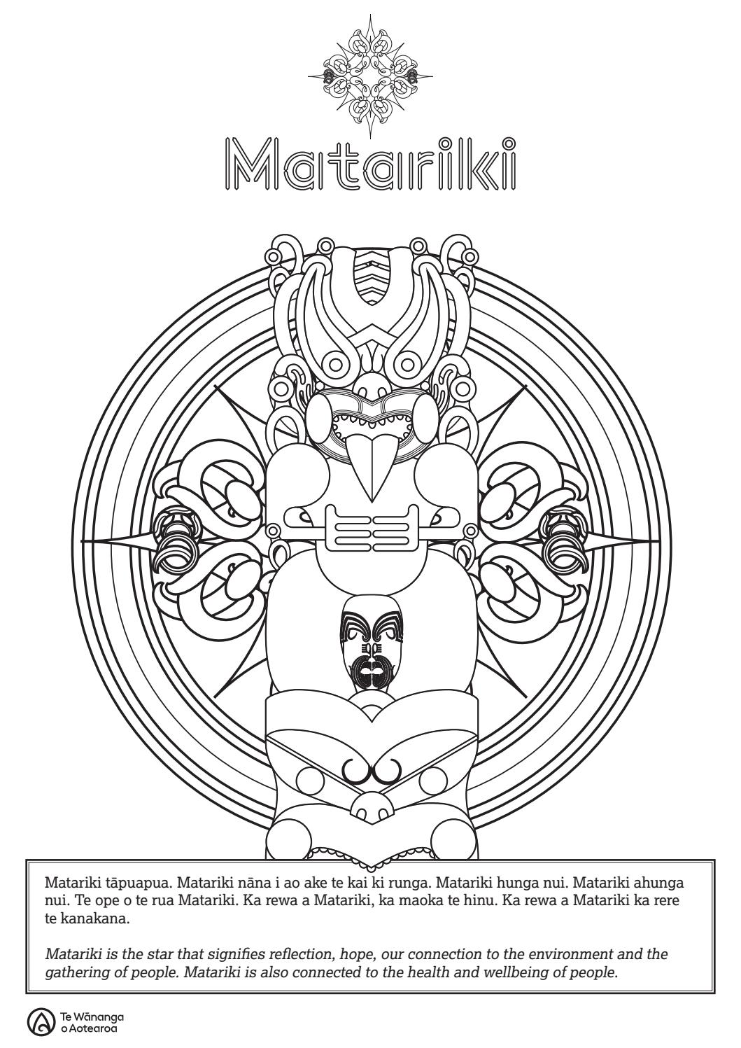 Te Iwa o Matariki colouring book by Te Wananga o Aotearoa - Issuu