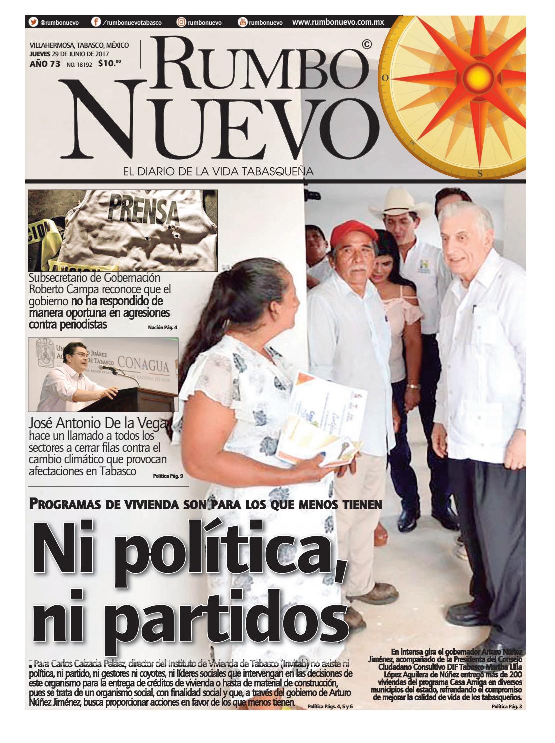 Rumbo Nuevo. Jueves 29 de junio de 2017 by Grupo Rumbo Nuevo - Issuu