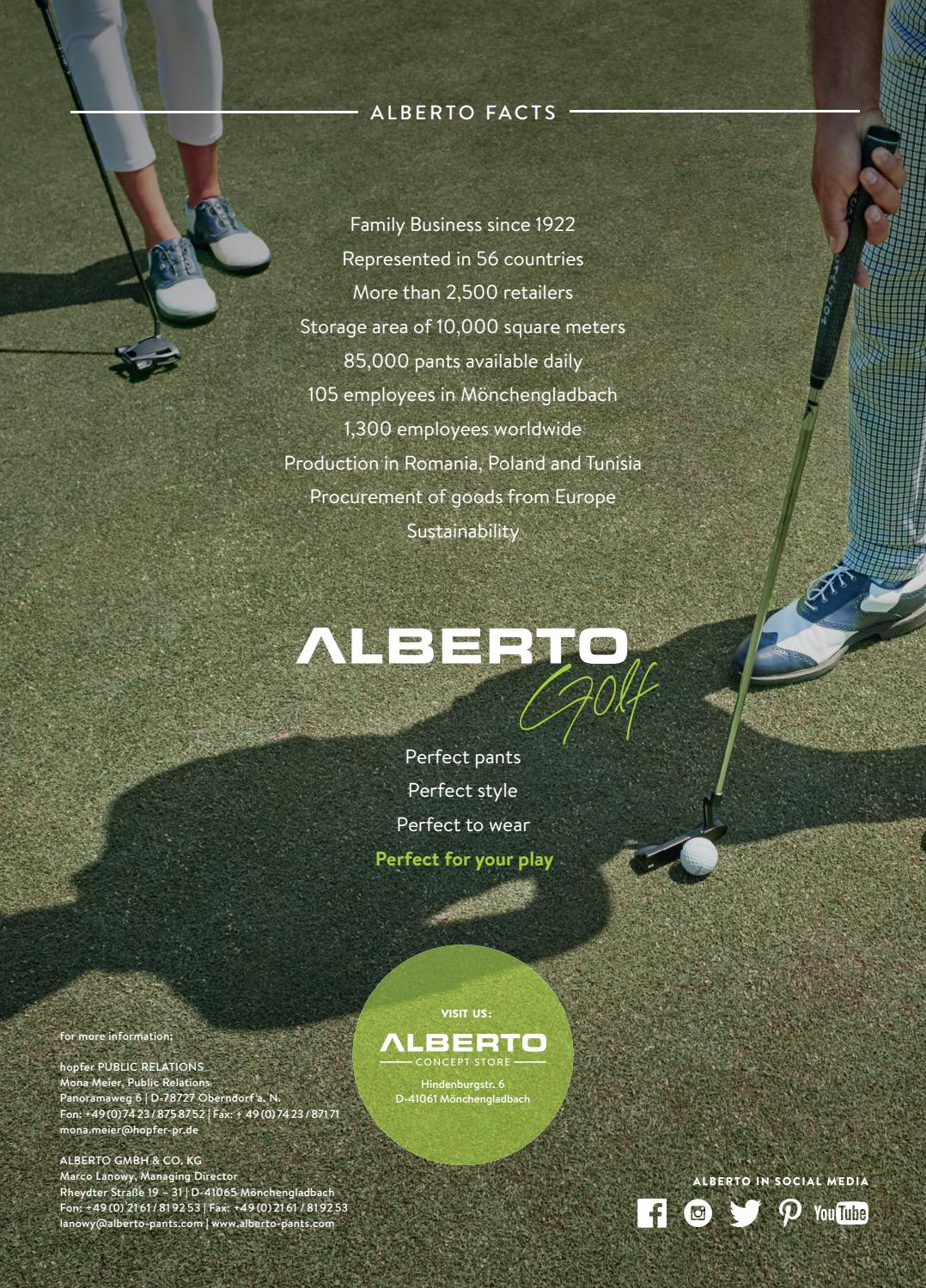 ALBERTO Fashionbook Golf Summer 2018 by Alberto GmbH & Co. KG - Issuu