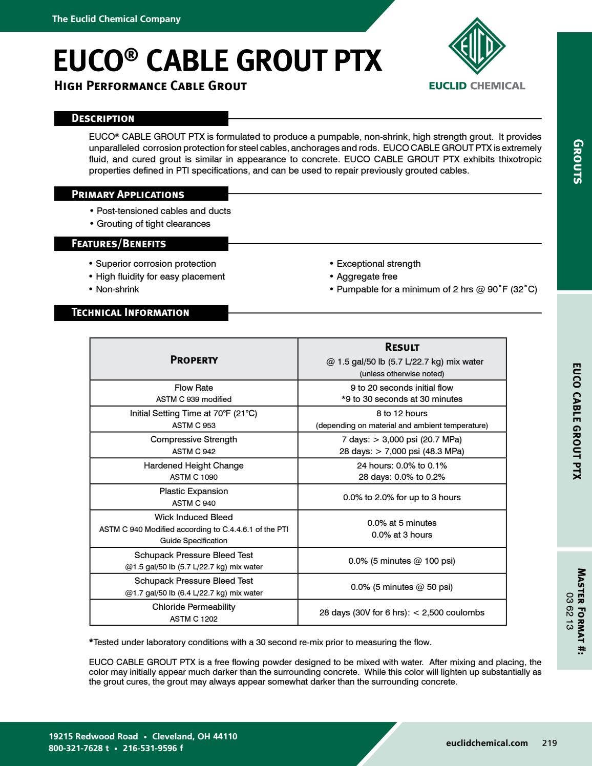 Euclid concrete & masonry construction products by Ram Tool ...