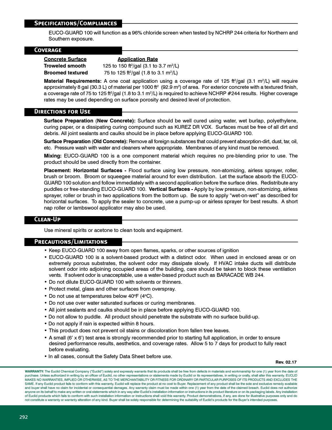 Euclid concrete & masonry construction products by Ram Tool ...