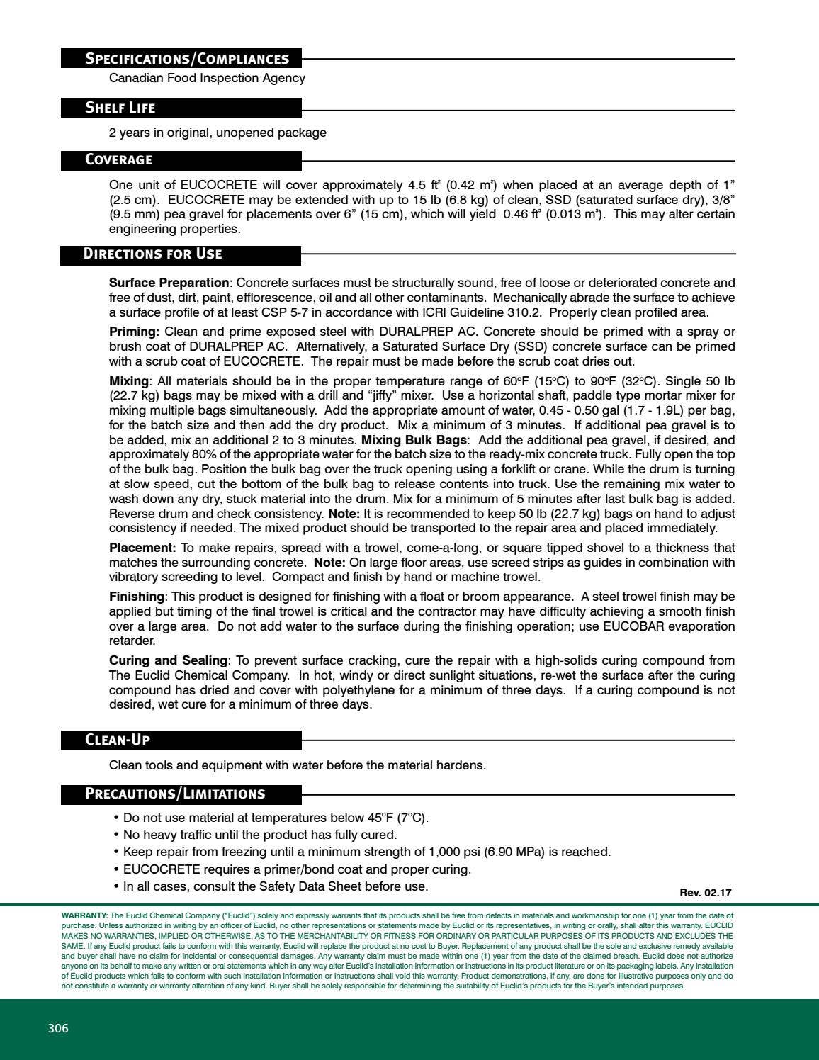 Euclid concrete & masonry construction products by Ram Tool ...