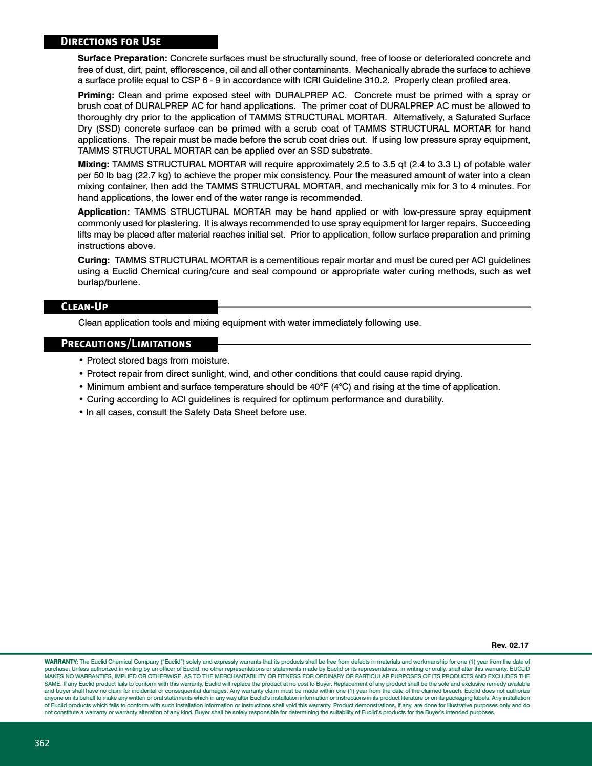 Euclid concrete & masonry construction products by Ram Tool ...