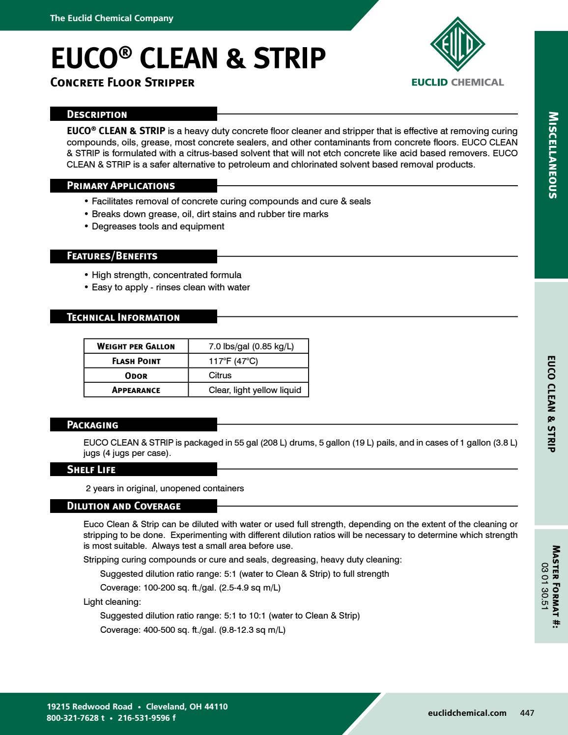 Euclid concrete & masonry construction products by Ram Tool ...