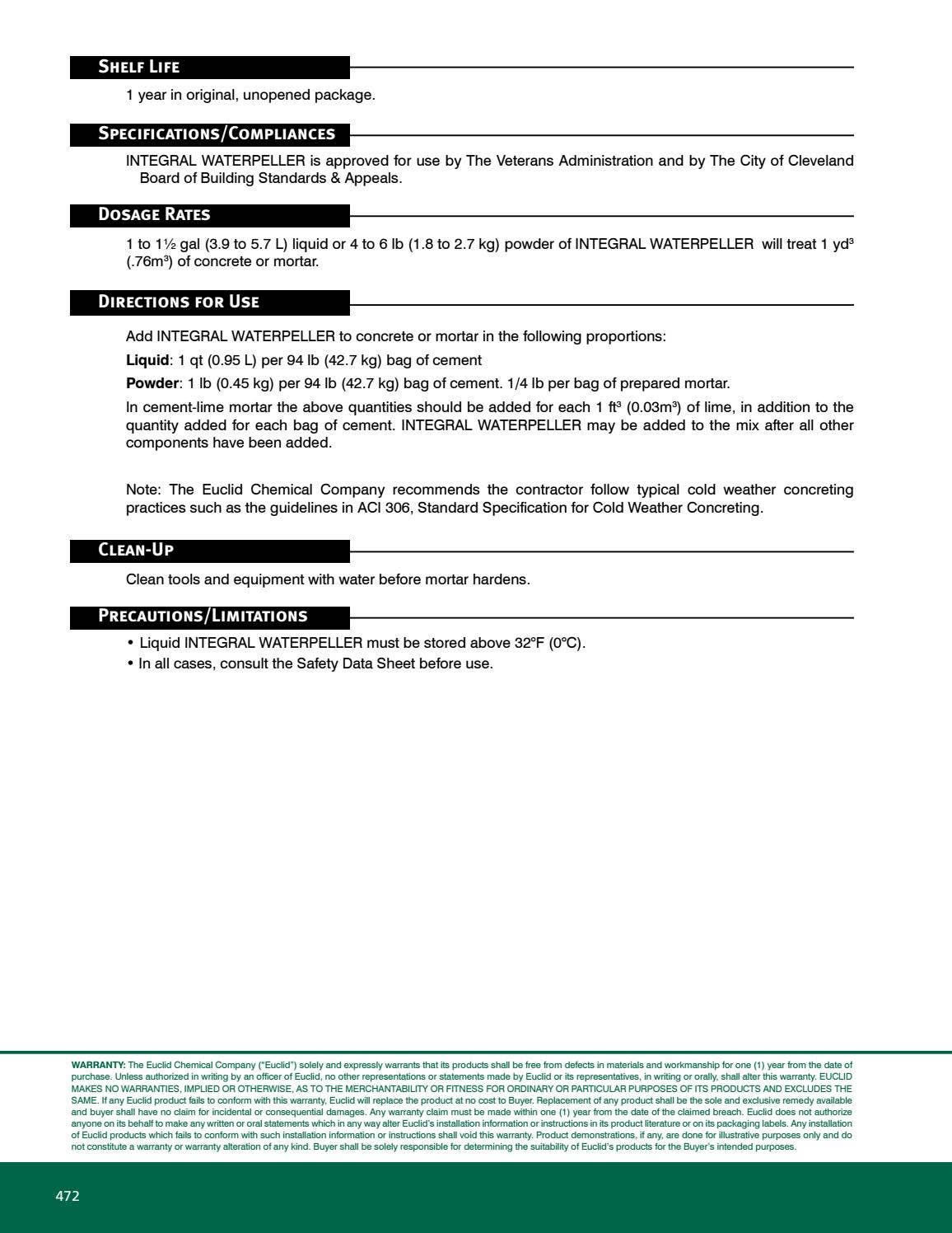 Euclid concrete & masonry construction products by Ram Tool ...