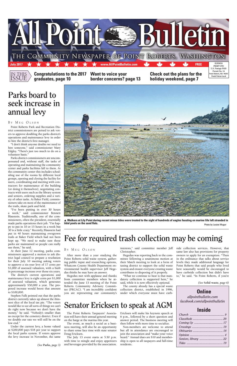 All Point Bulletin July 2017 by Point Roberts Press - Issuu