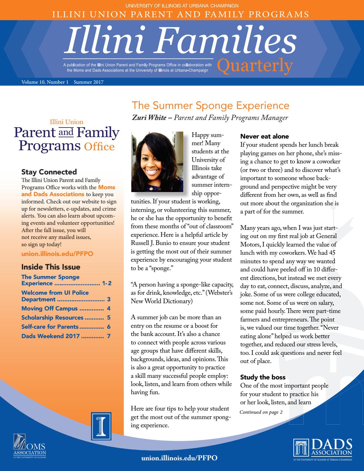 PFPO Summer Newsletter 2017 - continuing students by Illini Union - Issuu