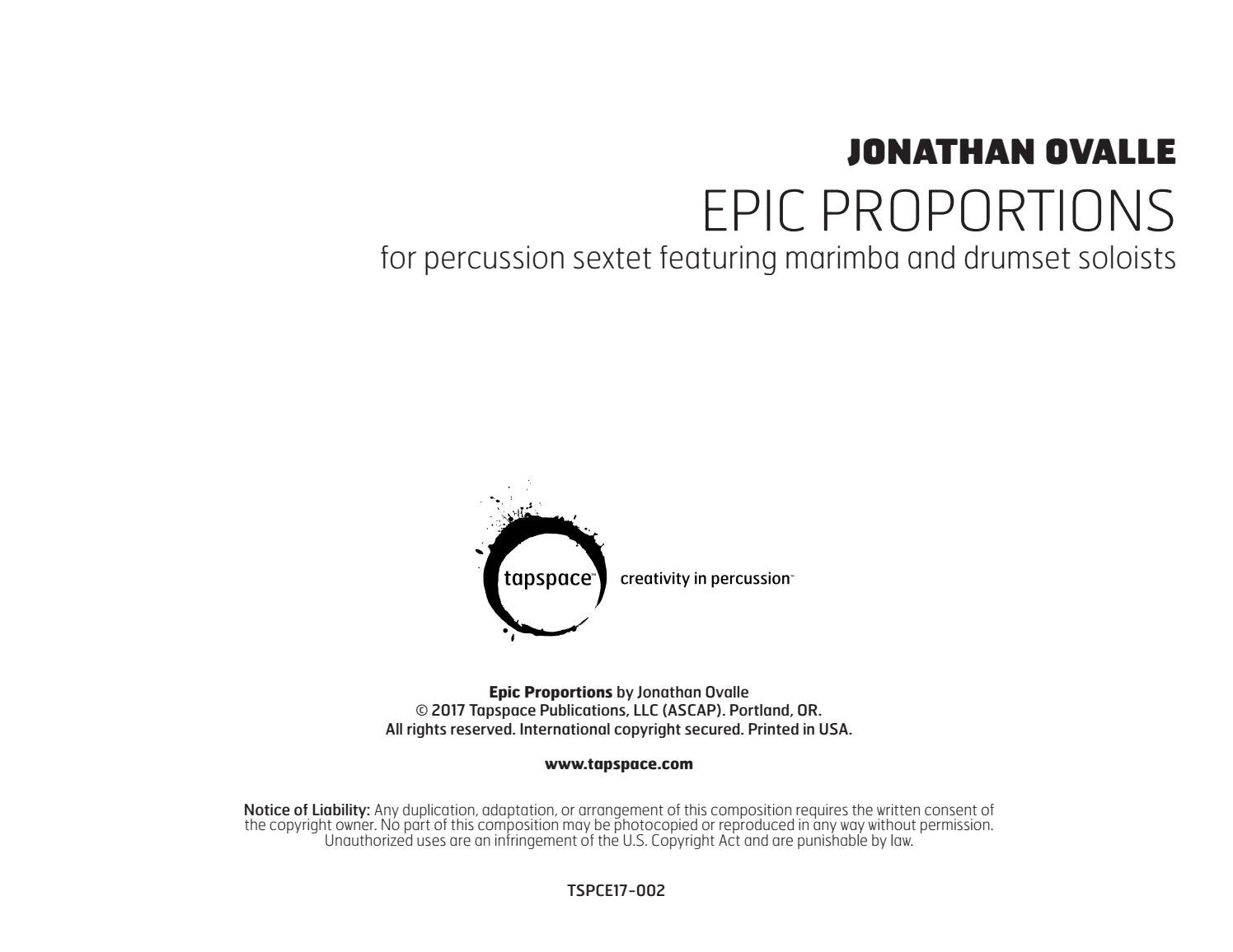 Epic Proportions sample by Tapspace - Issuu