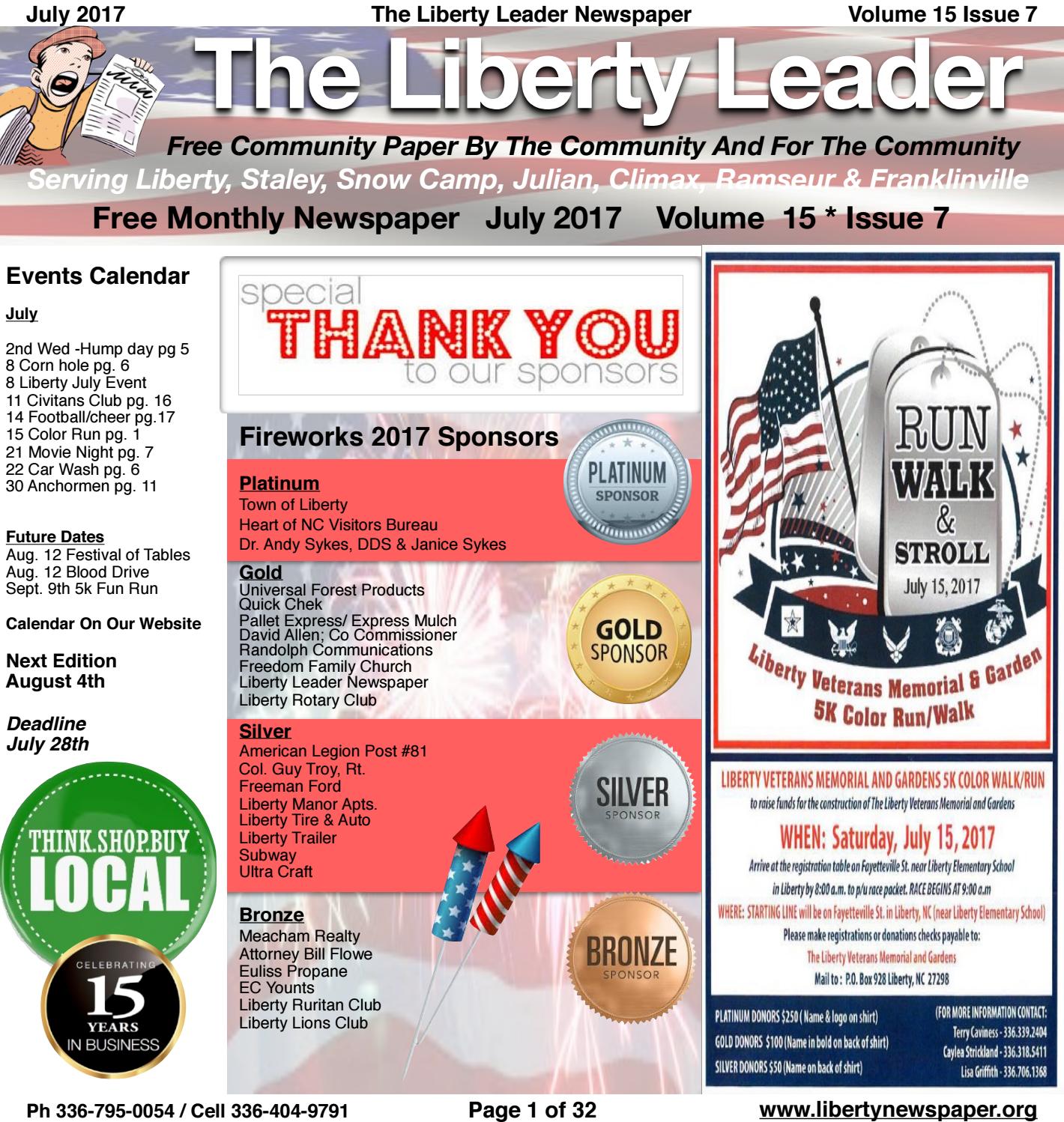 Liberty Leader Newspaper July 2017 Edition by Kevin Bowman - Issuu