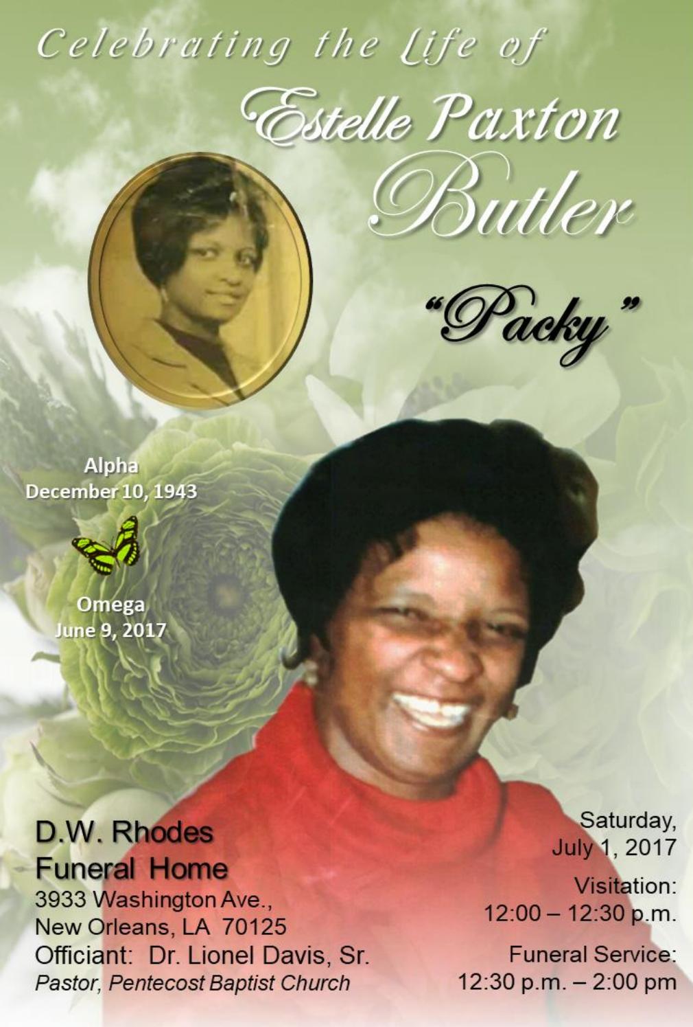 Estelle Paxton Butler by Our Celebrations of Life - Issuu