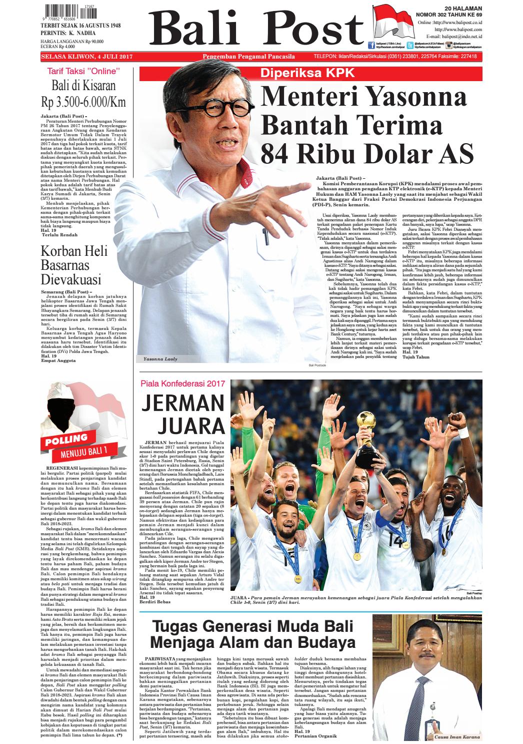 Edisi 04 Juli 2017 | Balipost.com by e-Paper KMB - Issuu