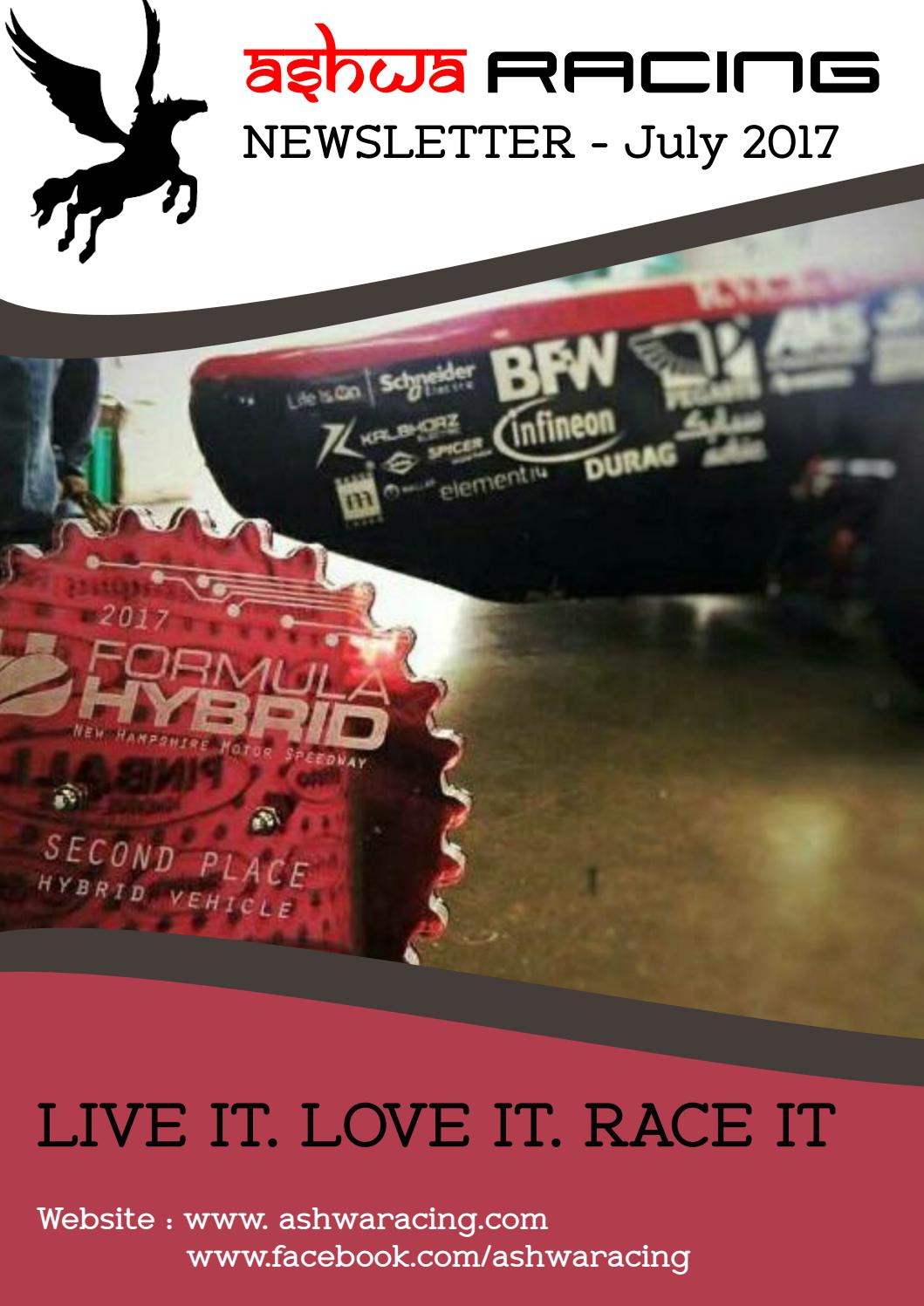 Ashwa Racing Newsletter July 2017 Edition by Ashwa Racing - Issuu