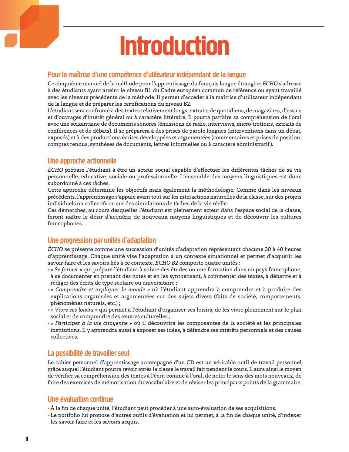 Extrait d'Echo B2 by CLE International - Issuu