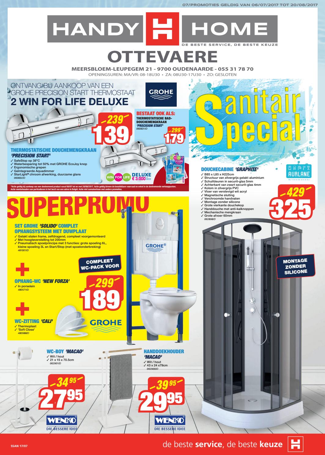 Handy Home folder - Sanitair folder - Juli 2017 by Bouwpunt Ottevaere ...