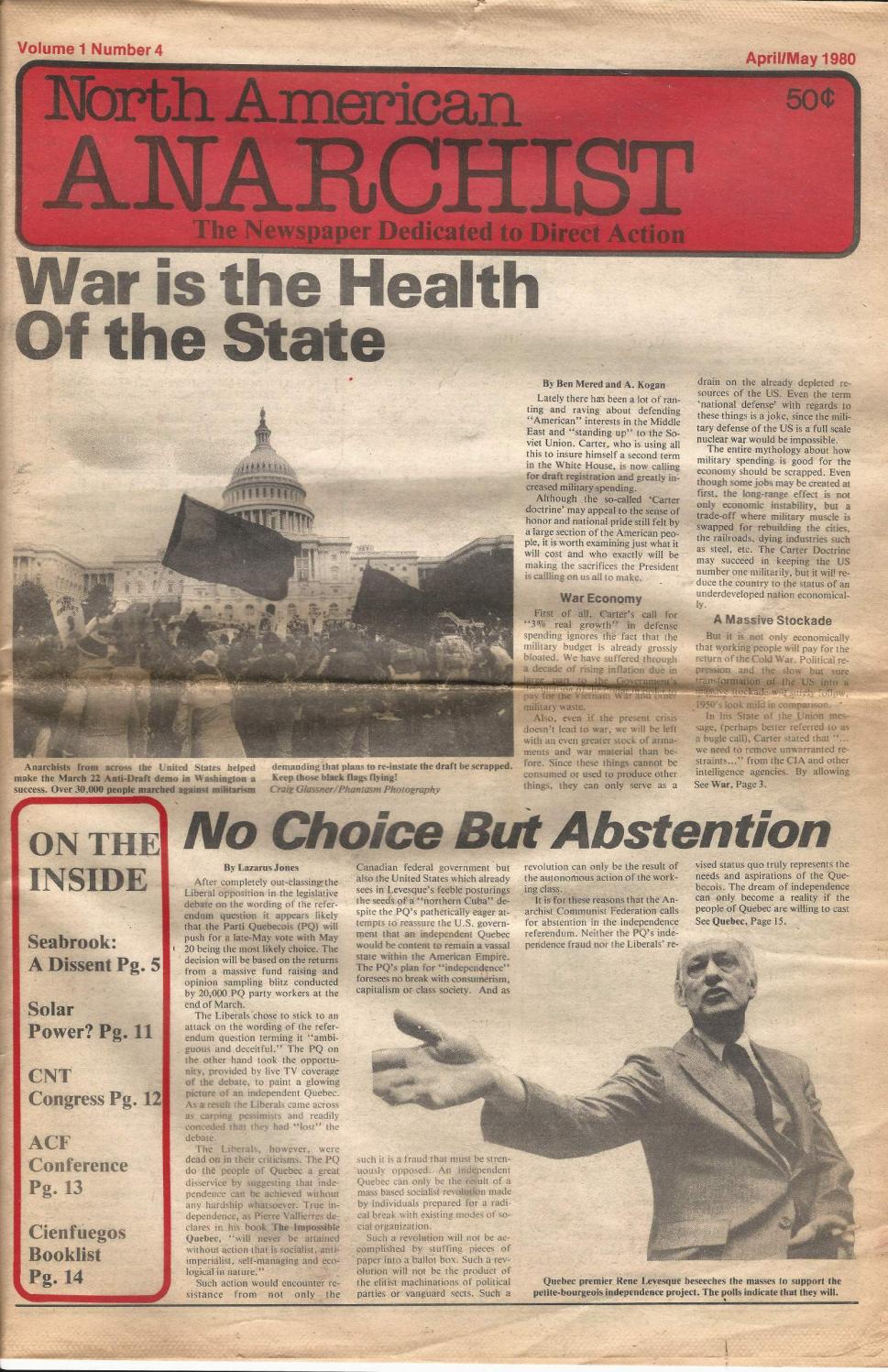 North American Anarchist, Vol, 1, No. 4, April / May 1980 by Arm The ...